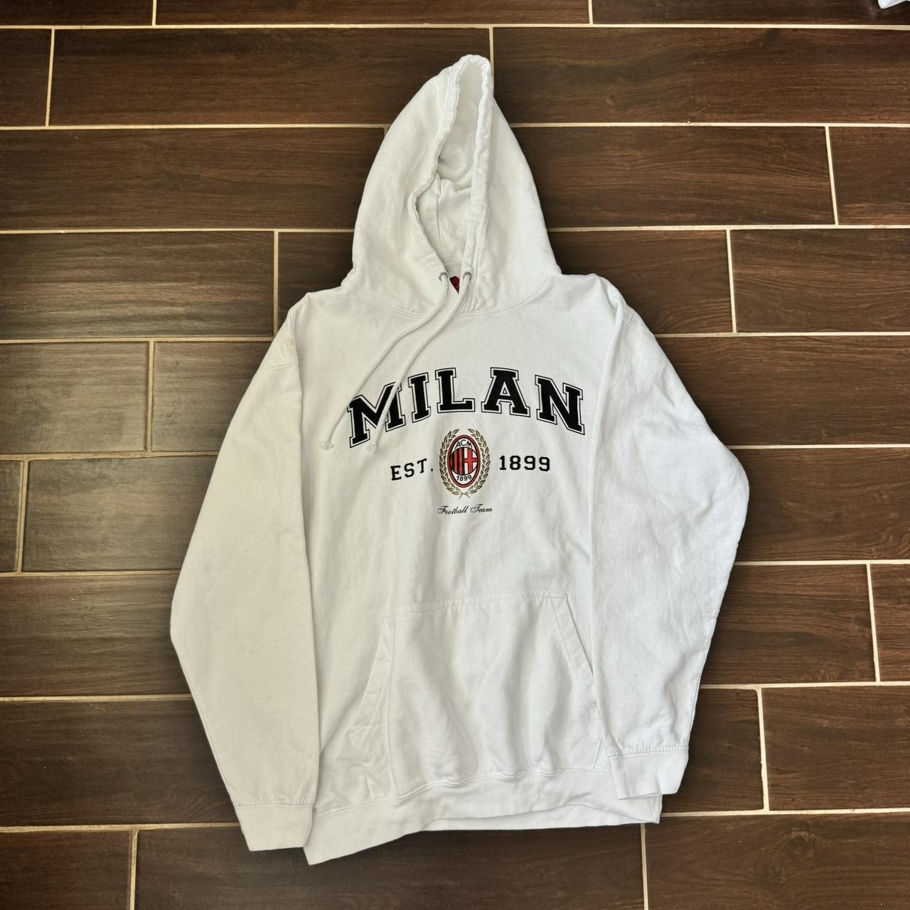 AC Milan college collection hoodie size large - Depop