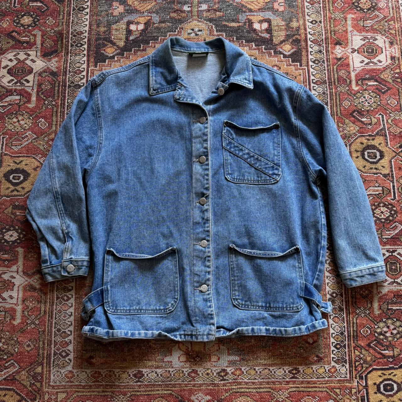 Vintage 90s Grass roots denim chore jacket size... | Depop