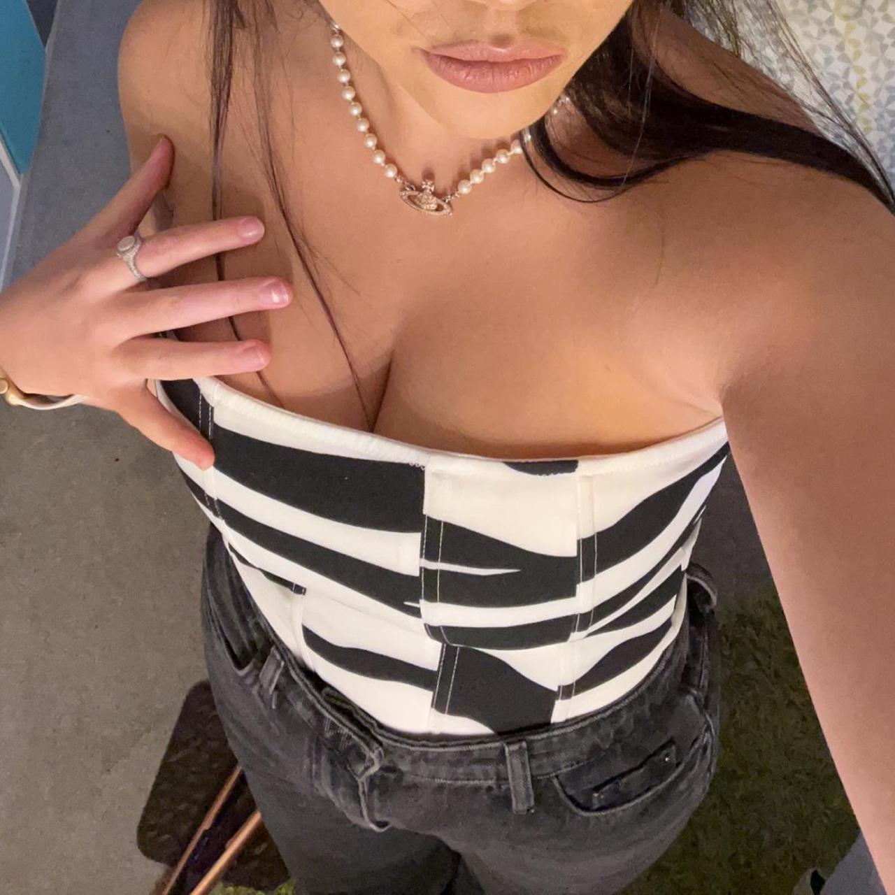 White fox boutique corset Thinking of selling as... - Depop