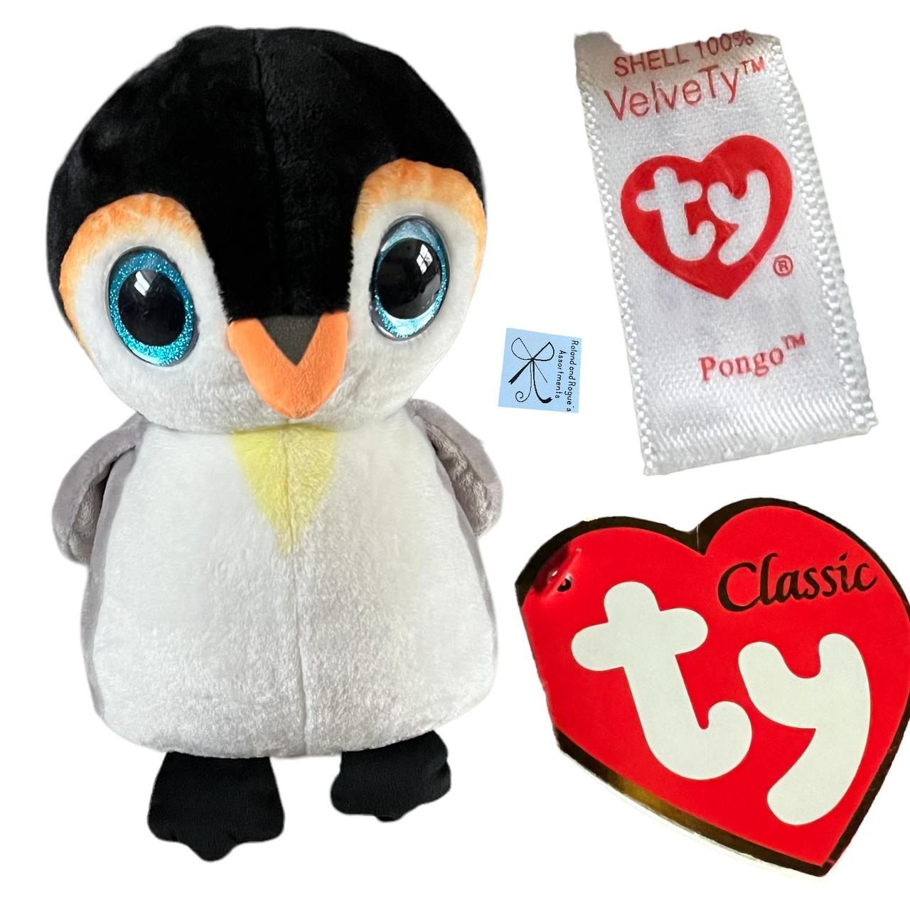 TY Classic Beanie Baby VelveTy Pongo the Penguin Tag... - Depop