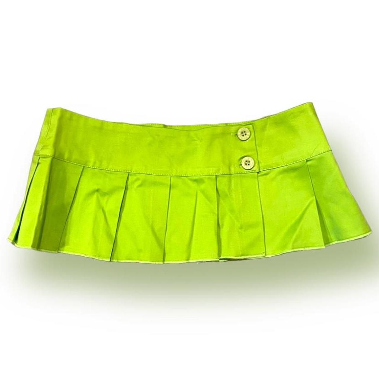 Cello green micro mini skirt •super short with... - Depop