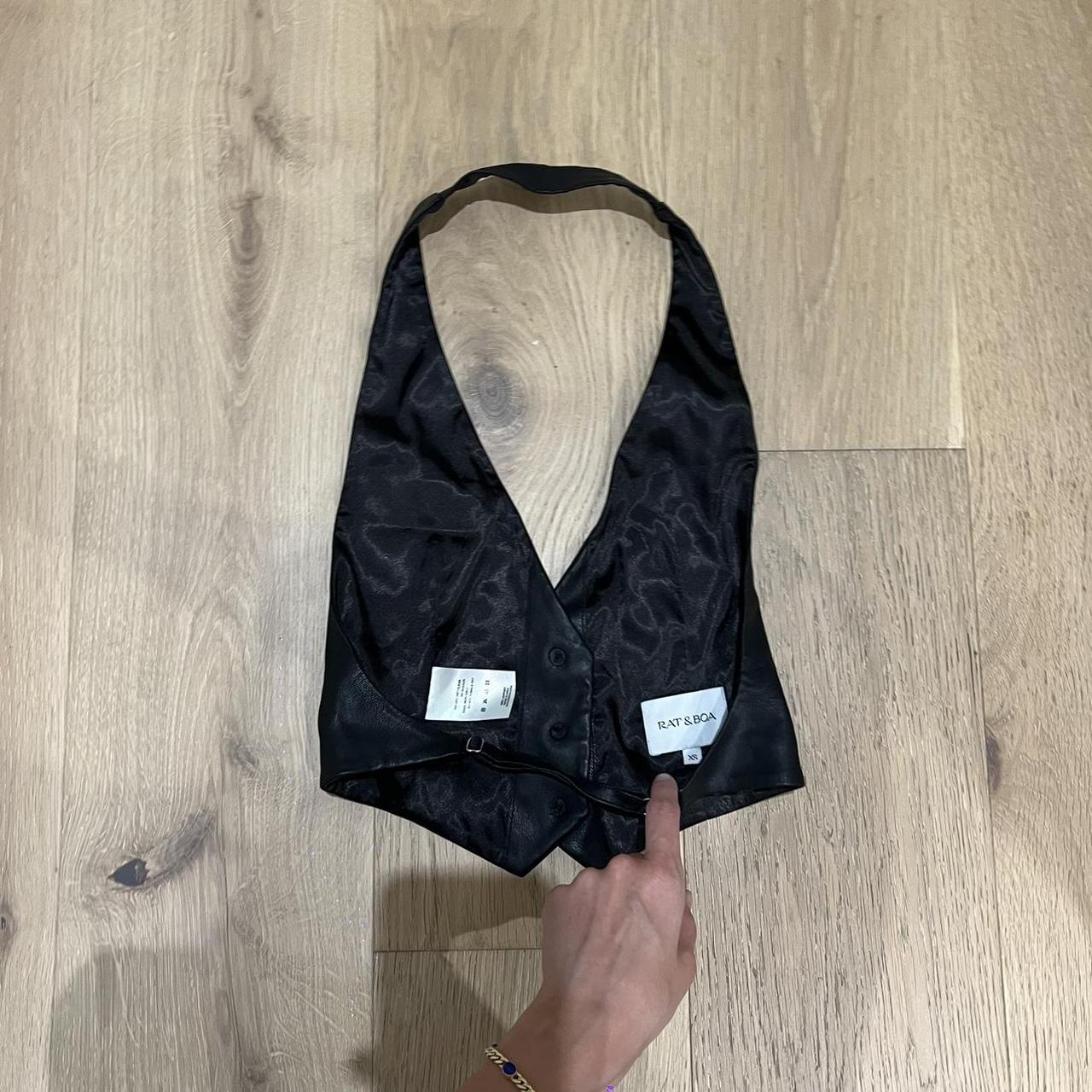 Rat and boa leather vest #ratandboa #leather #vest... - Depop