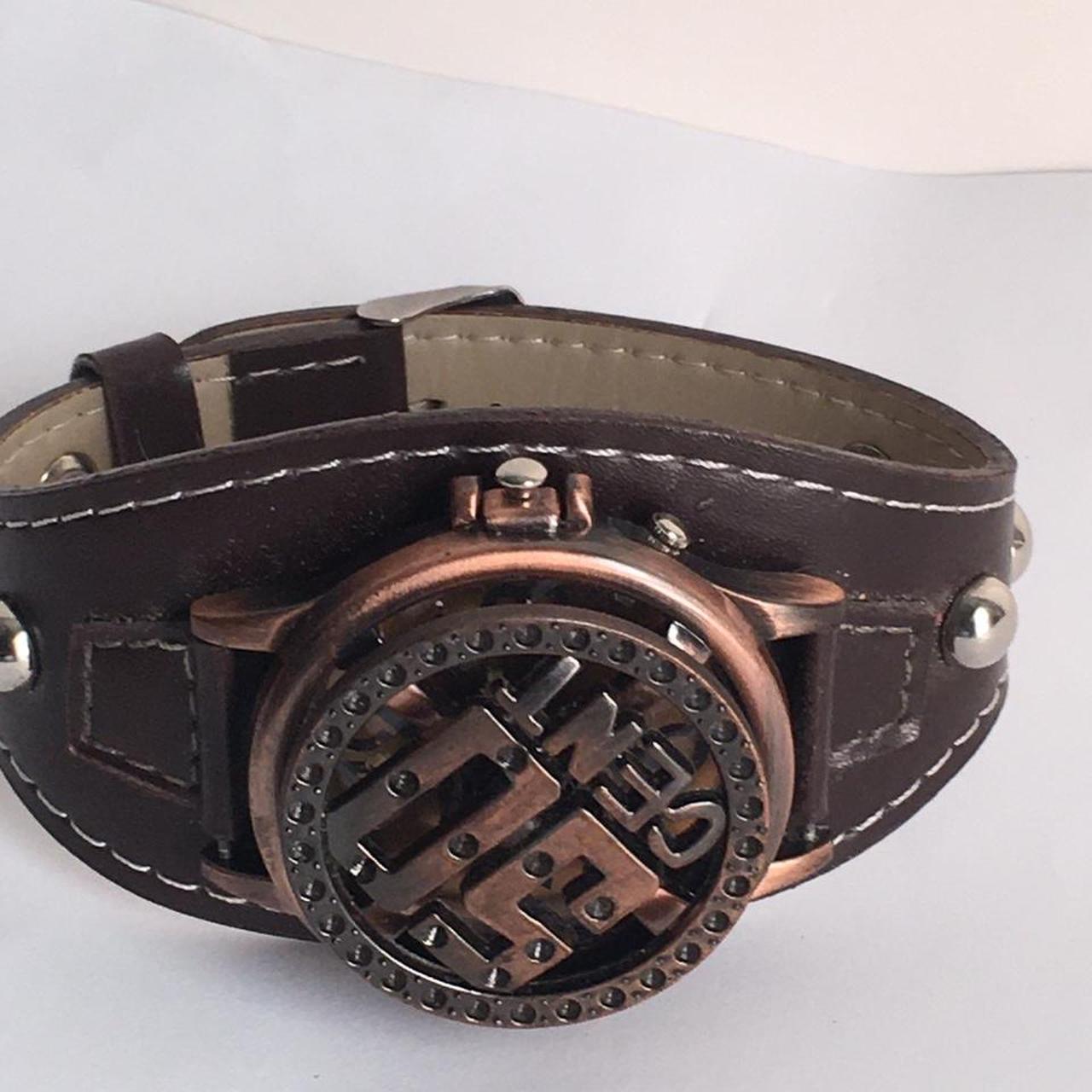 MENS WATCH 50 CENT LEATHER WRIST WATCH ⭐️⭐️⭐️⭐️⭐️ ESTATE... - Depop