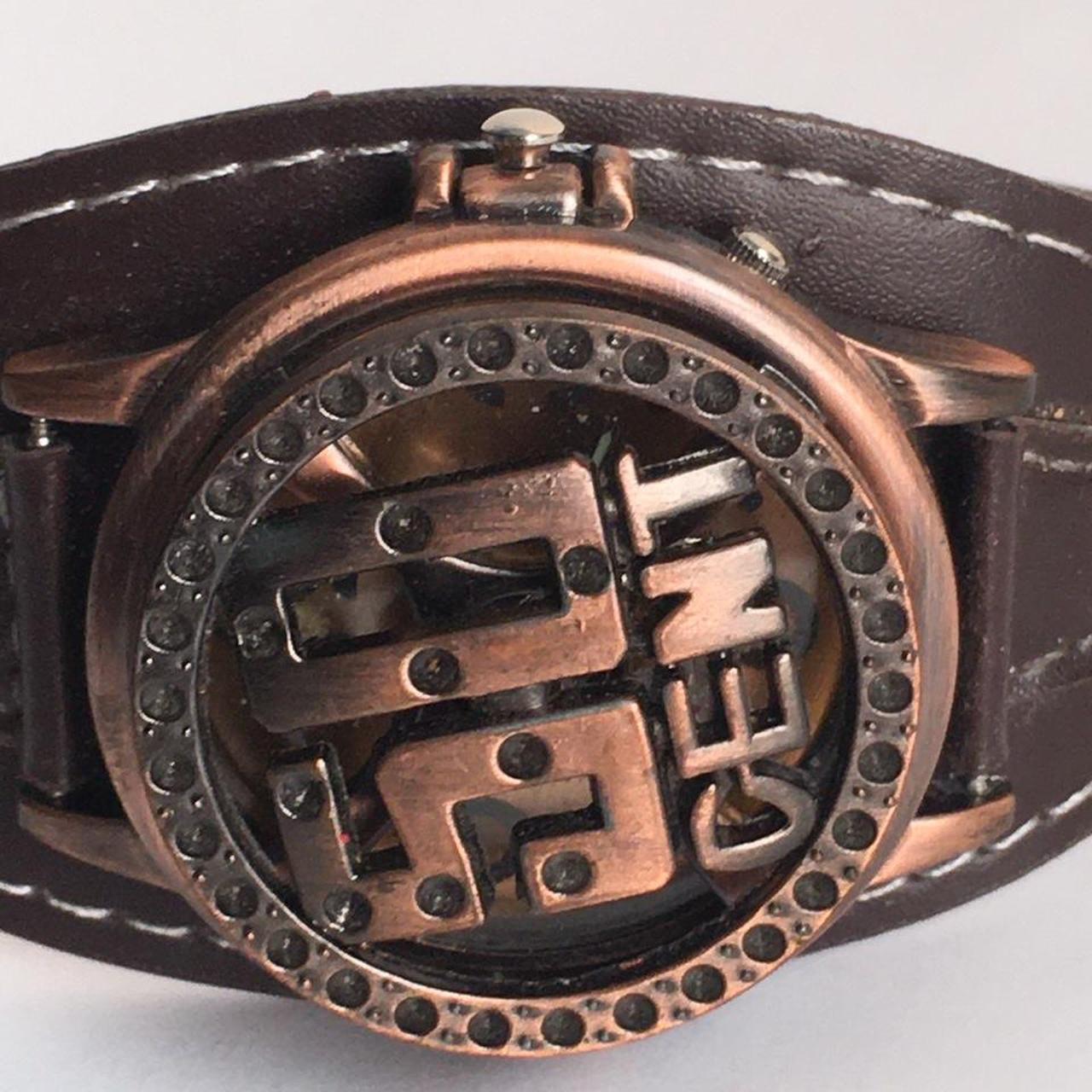 MENS WATCH 50 CENT LEATHER WRIST WATCH ⭐️⭐️⭐️⭐️⭐️ ESTATE... - Depop