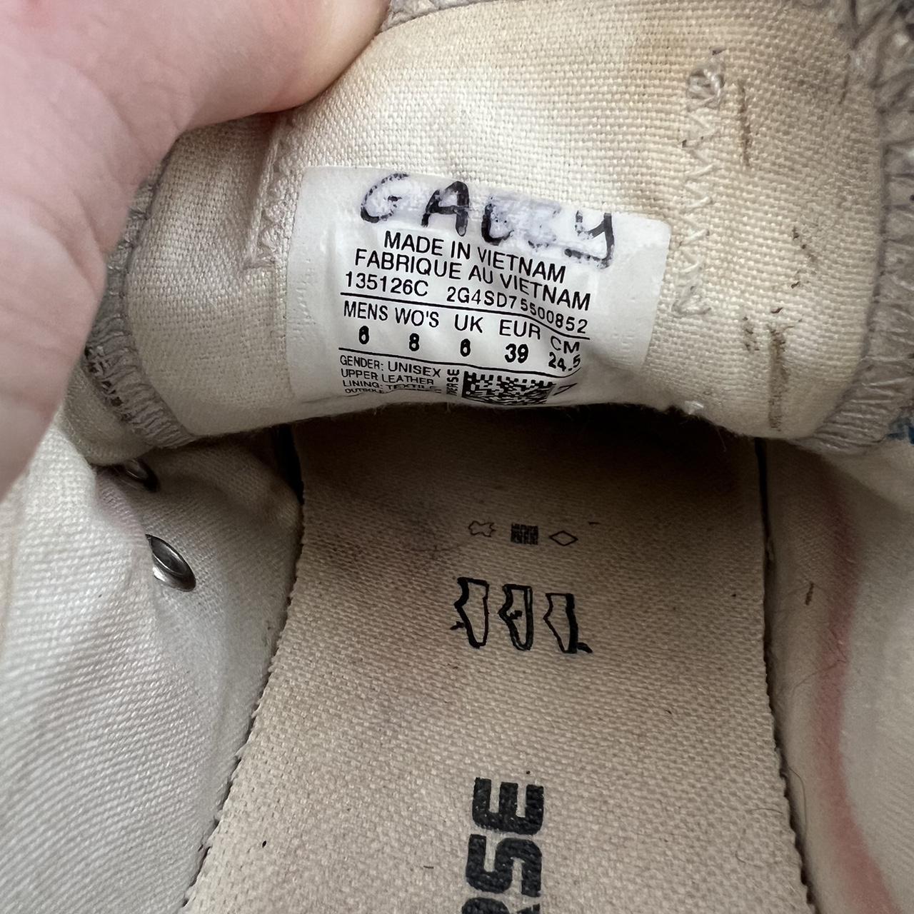 Silver converse. UK 6 Selling for £10 - Depop