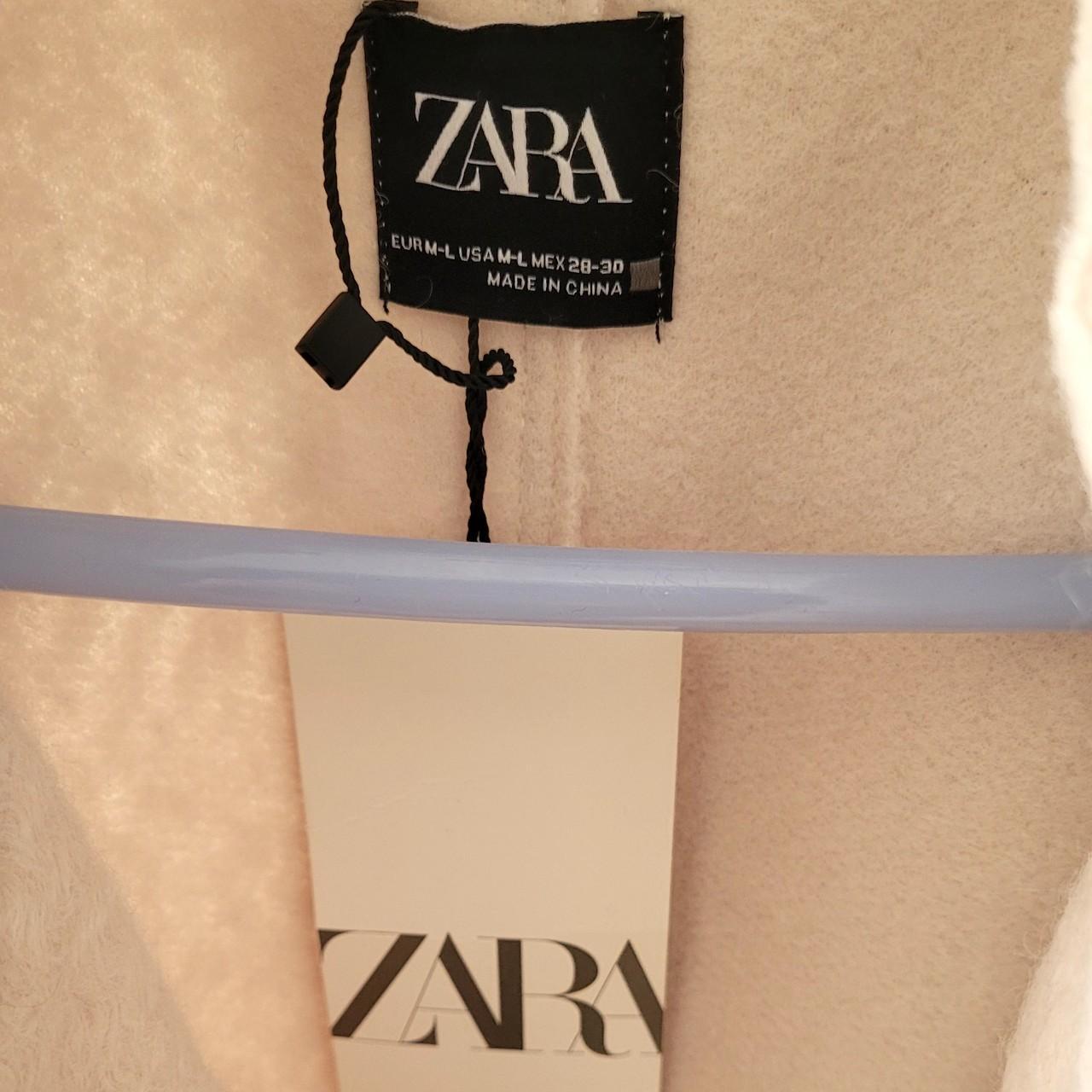 Zara Cream bomber jacket Oversized fit Super... - Depop