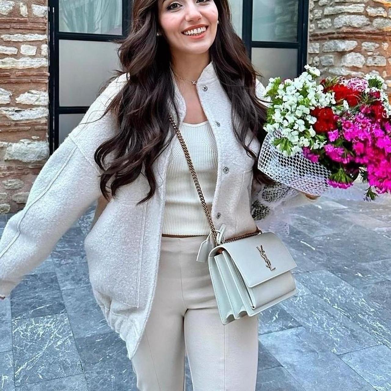 Zara Cream bomber jacket Oversized fit Super... - Depop