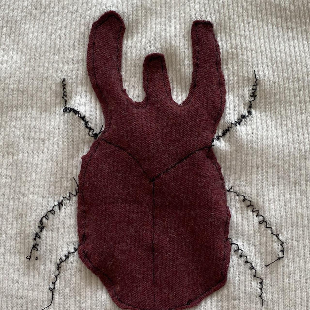 Stag Beetle Patchwork Cropped Tank Adorable ribbed... - Depop