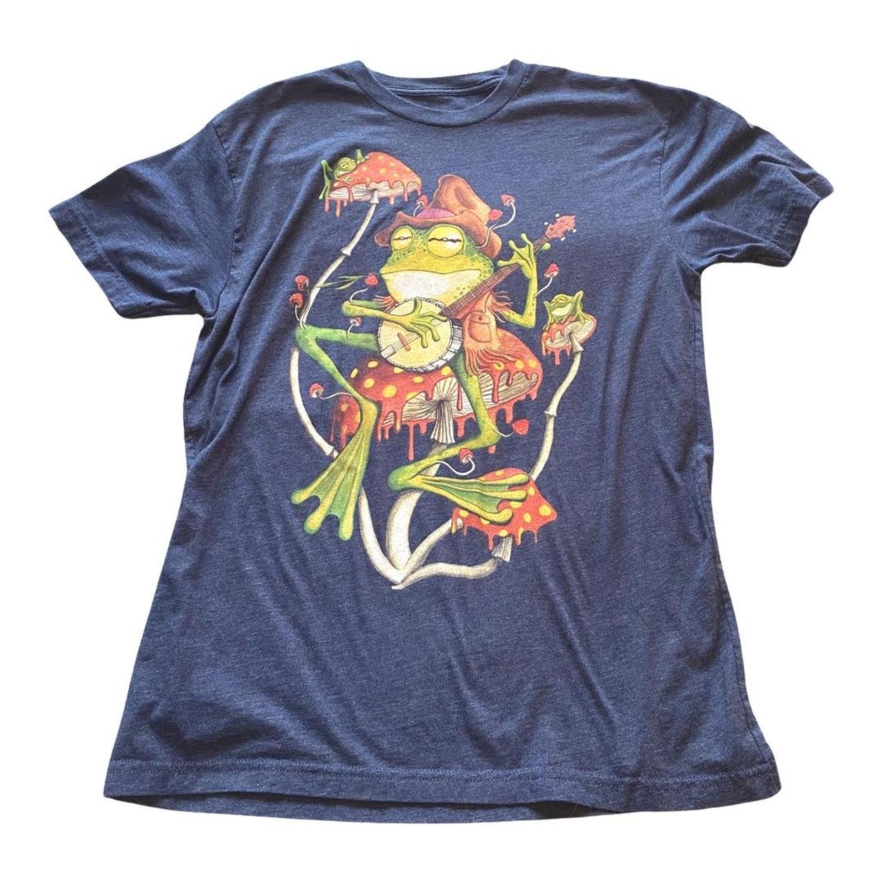 Earthbound Trippy Frog Mushroom Tee Earthbound... - Depop