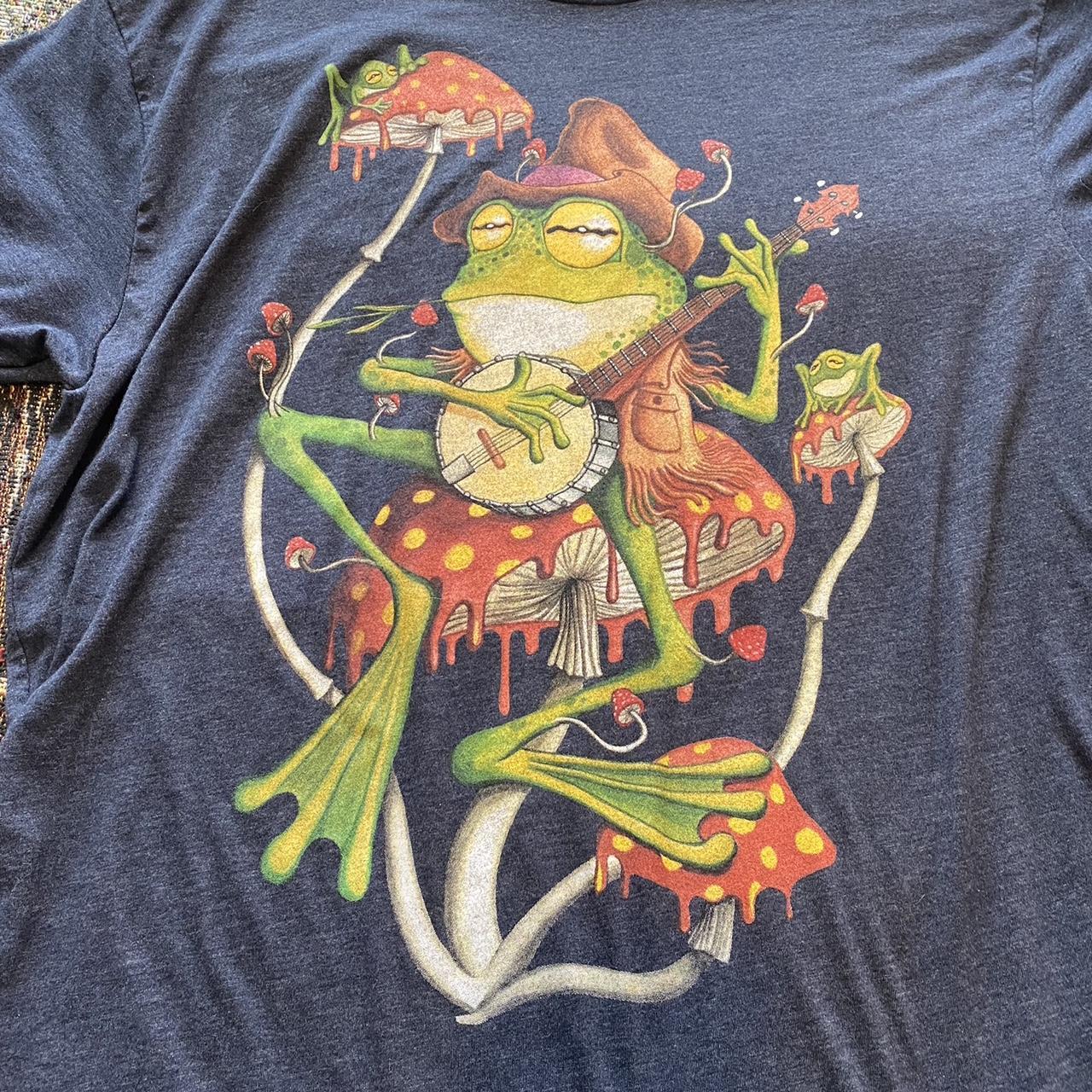 Earthbound Trippy Frog Mushroom Tee Earthbound... - Depop