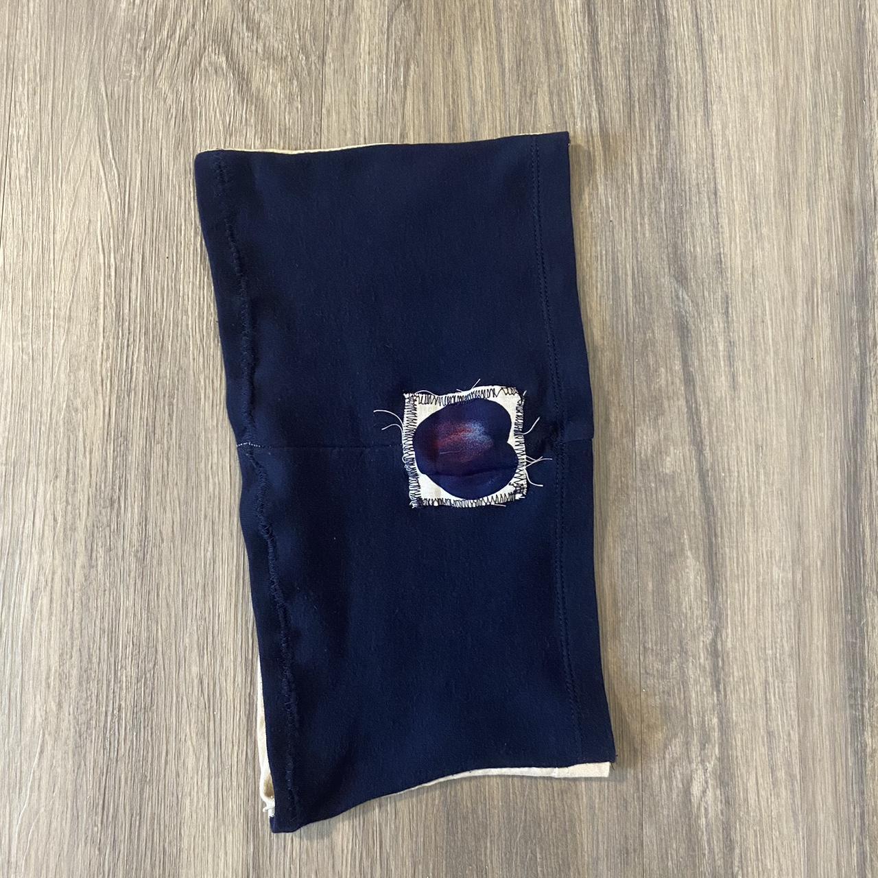 Navy & Cream Plum Patch Bandeau Tube Top Dark navy... - Depop