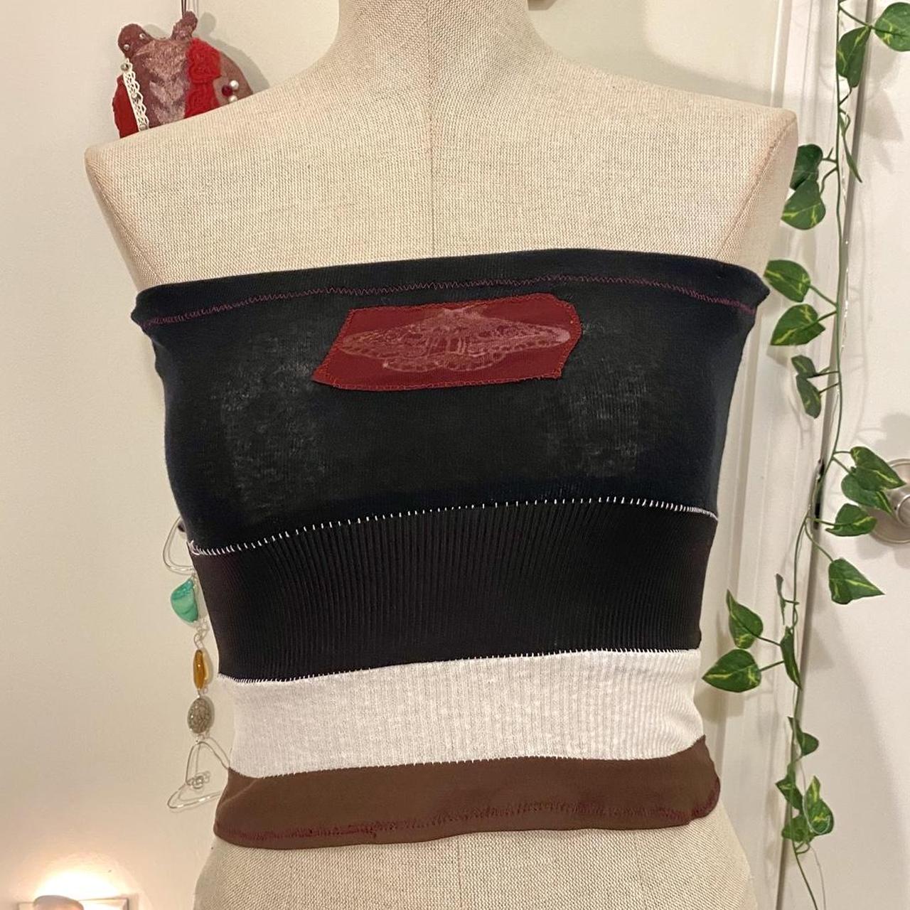 Moth Patchwork Tube Top Adorable soft and stretchy... | Depop