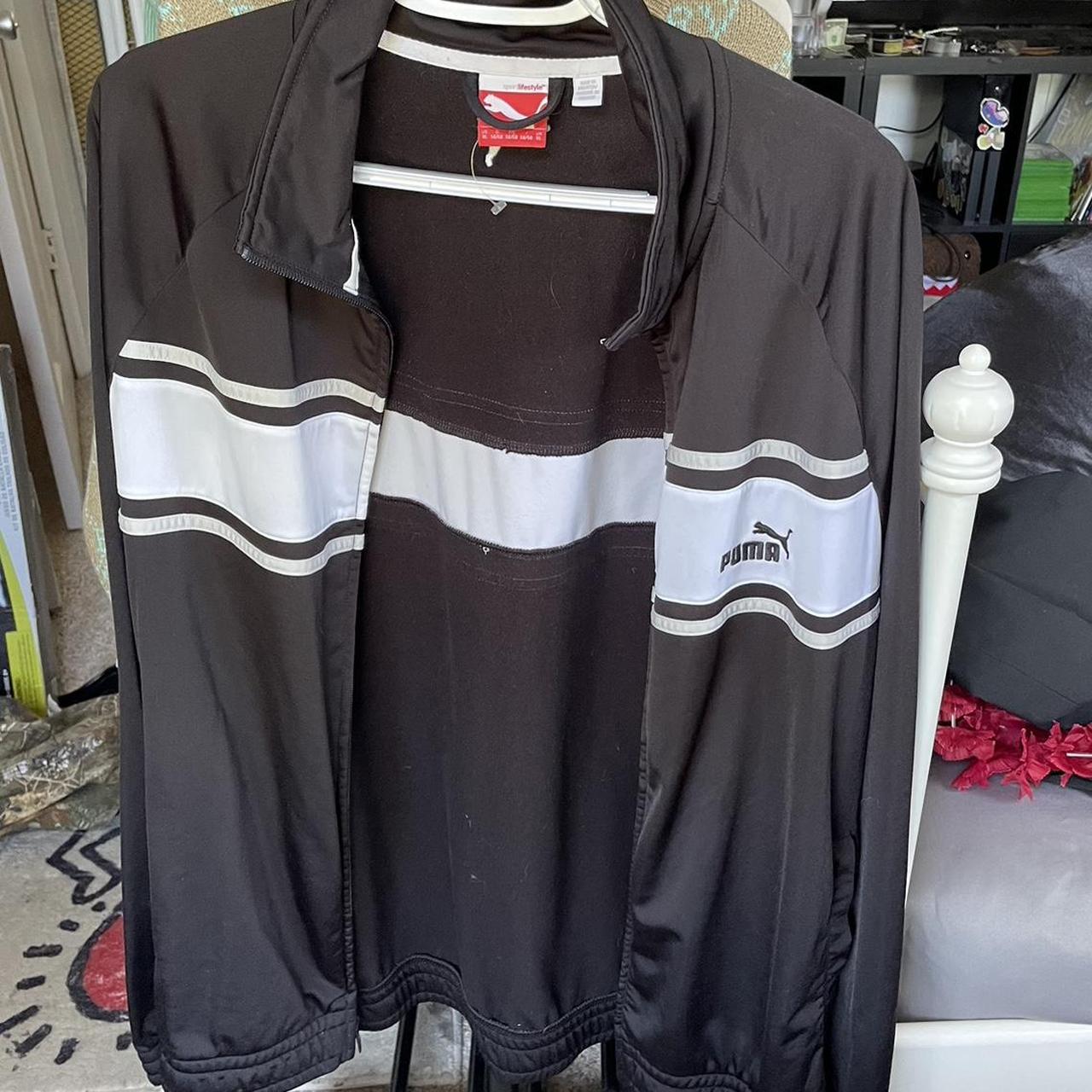 puma track jacket size large condition 9/10 dm if... - Depop