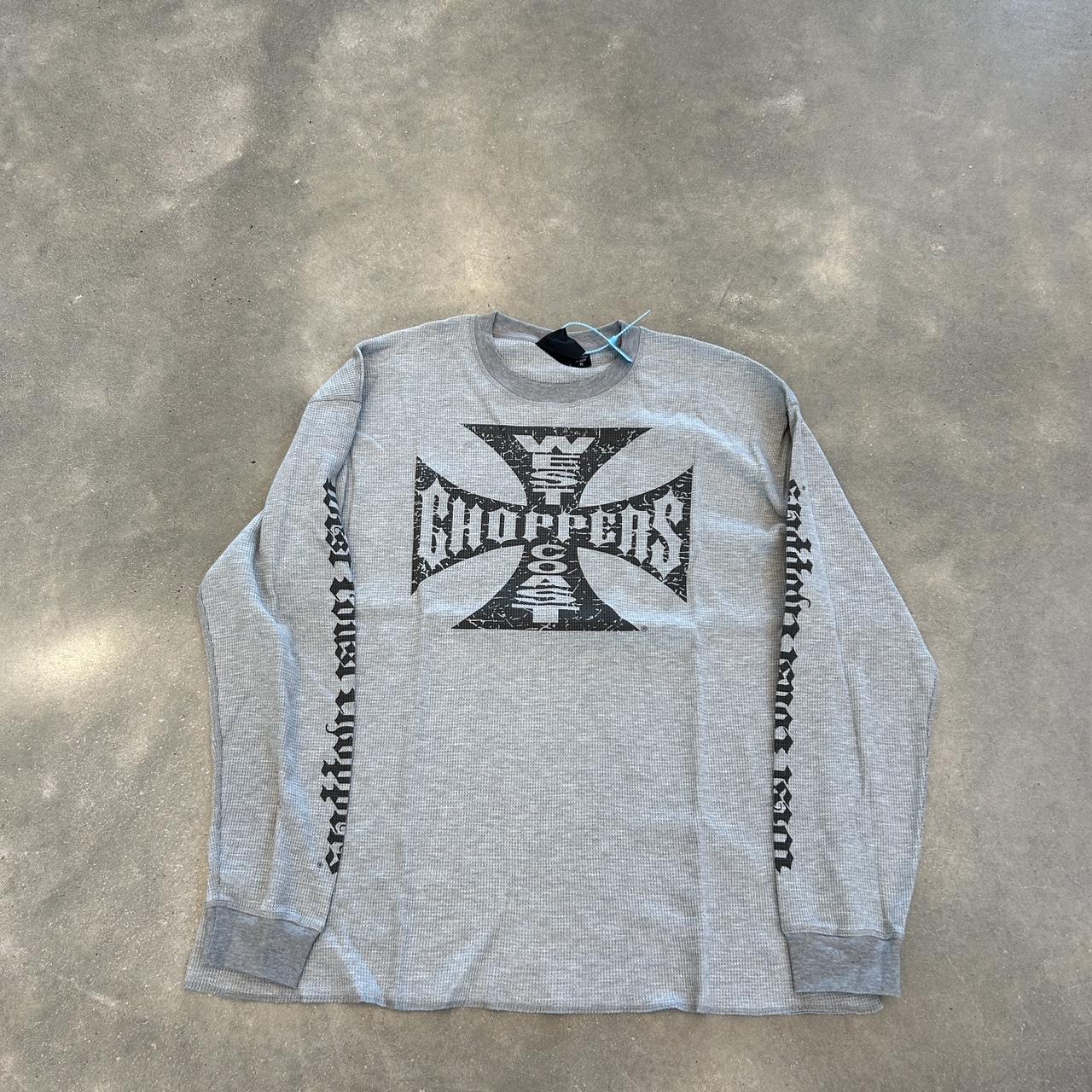 West coast chopper thermal Grey long sleeve shirt... | Depop
