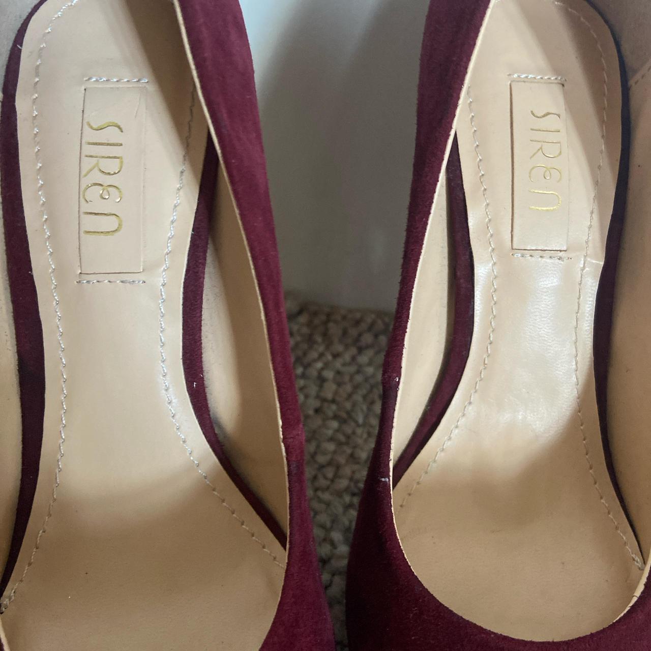 Siren 🌹 burgundy suede pumps Size 5 - UK 3 Great... - Depop