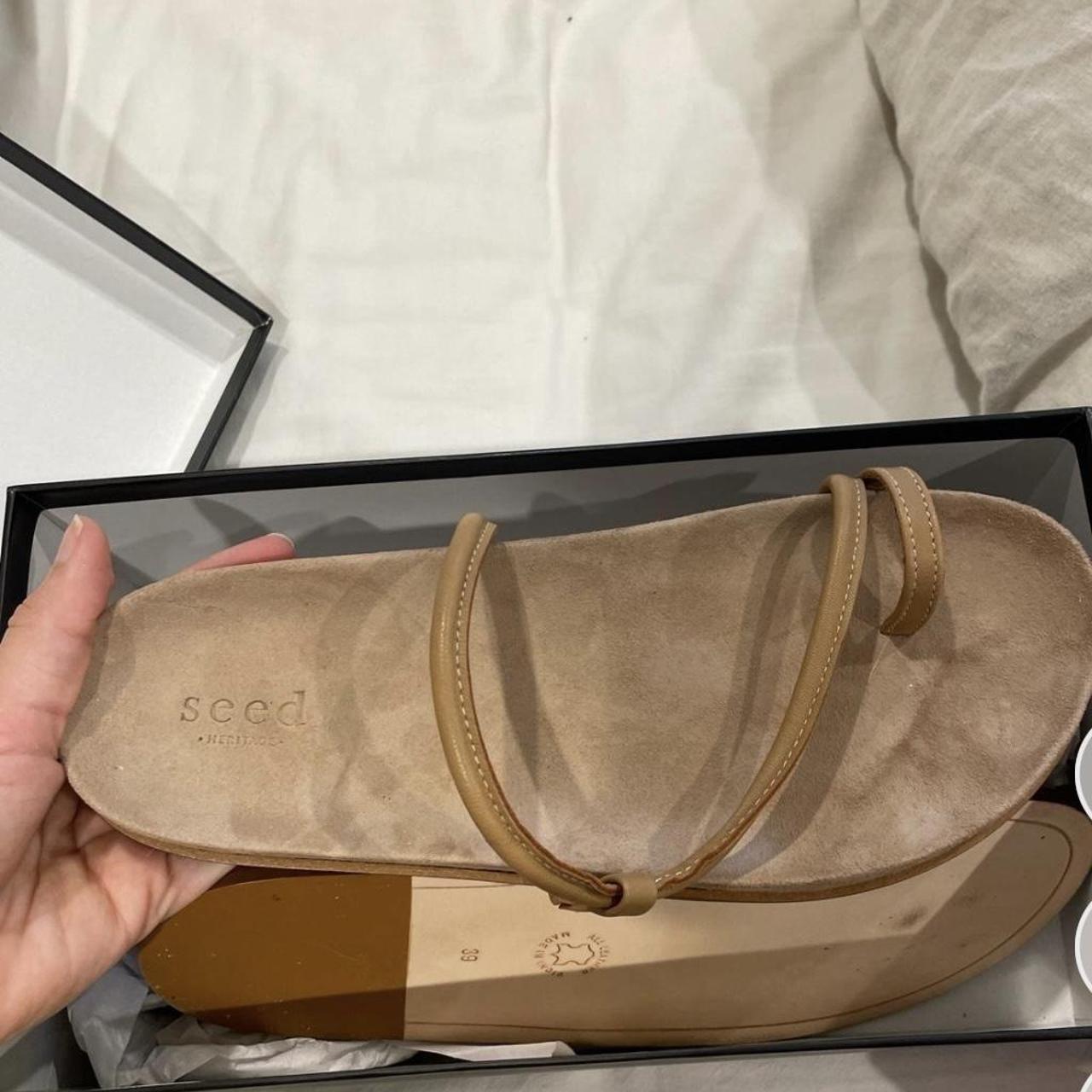 Brand new seed sandals - sold out style Tan straps... - Depop