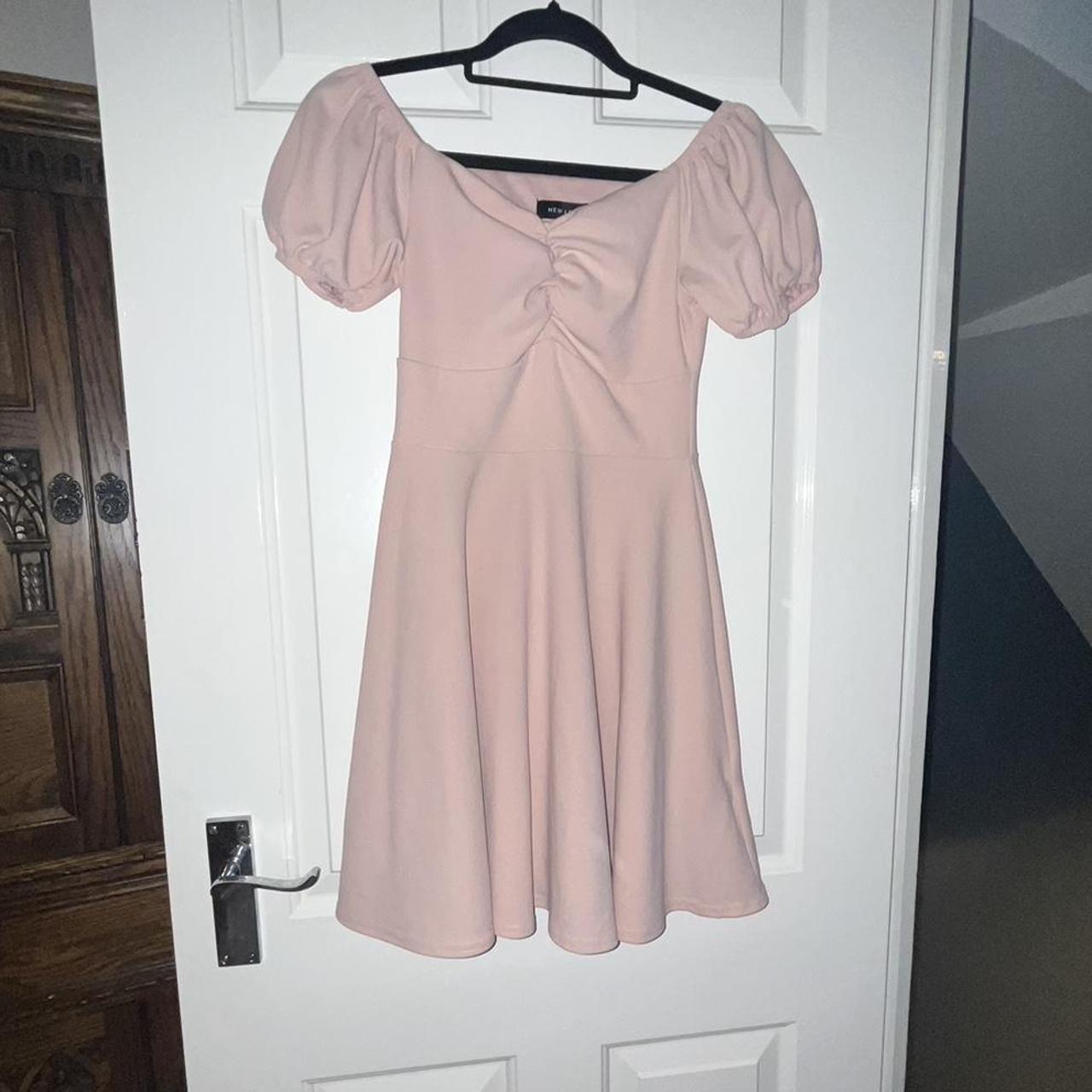 Baby pink skater dress 💗 Size 8 , New look Worn a... - Depop