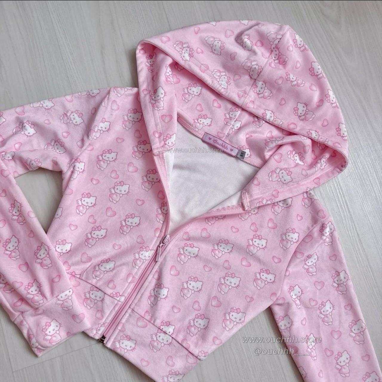 Pink hello kitty jacket! Ouchhh! brand set jacket... - Depop