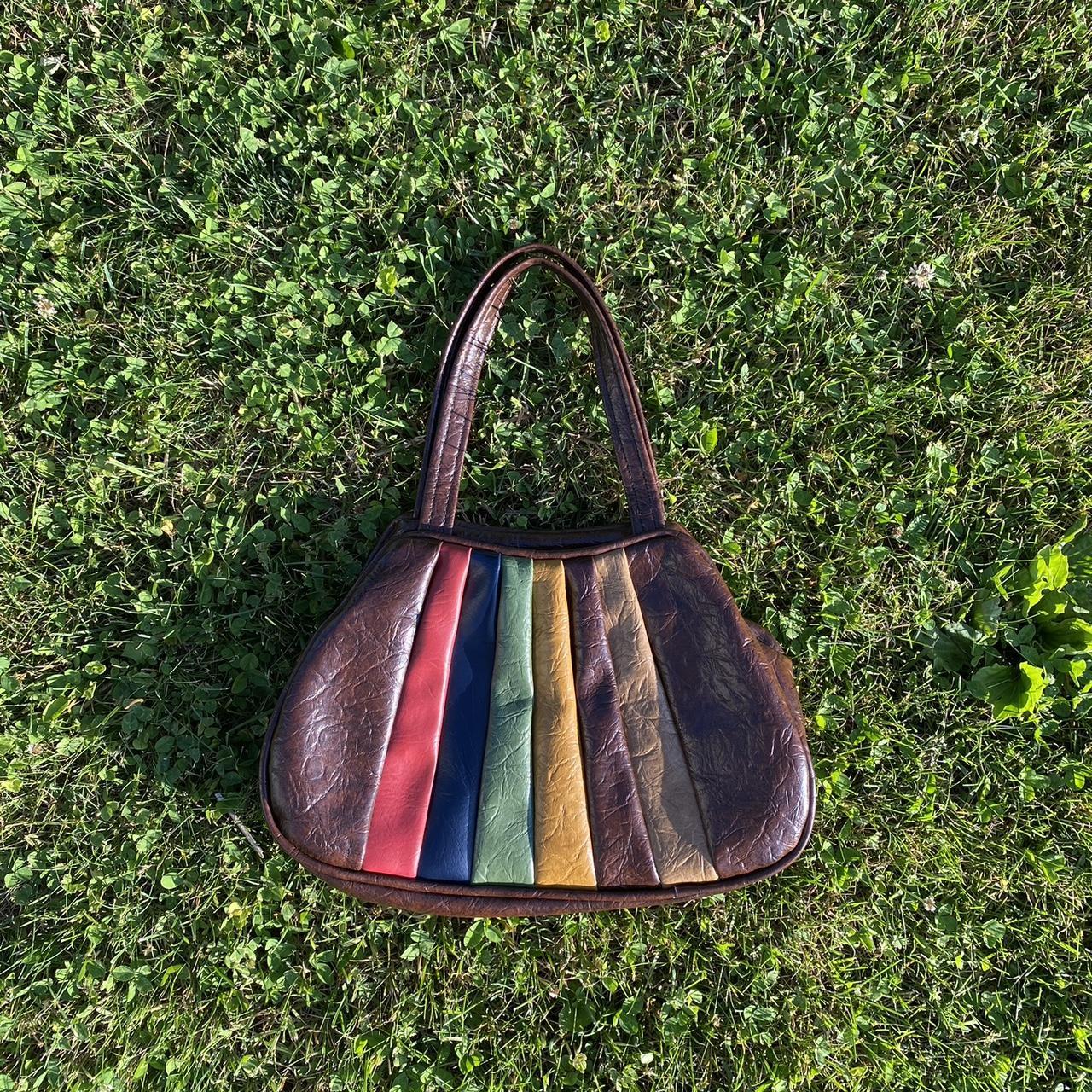 Adorable multicolored leather purse. It can go on... - Depop