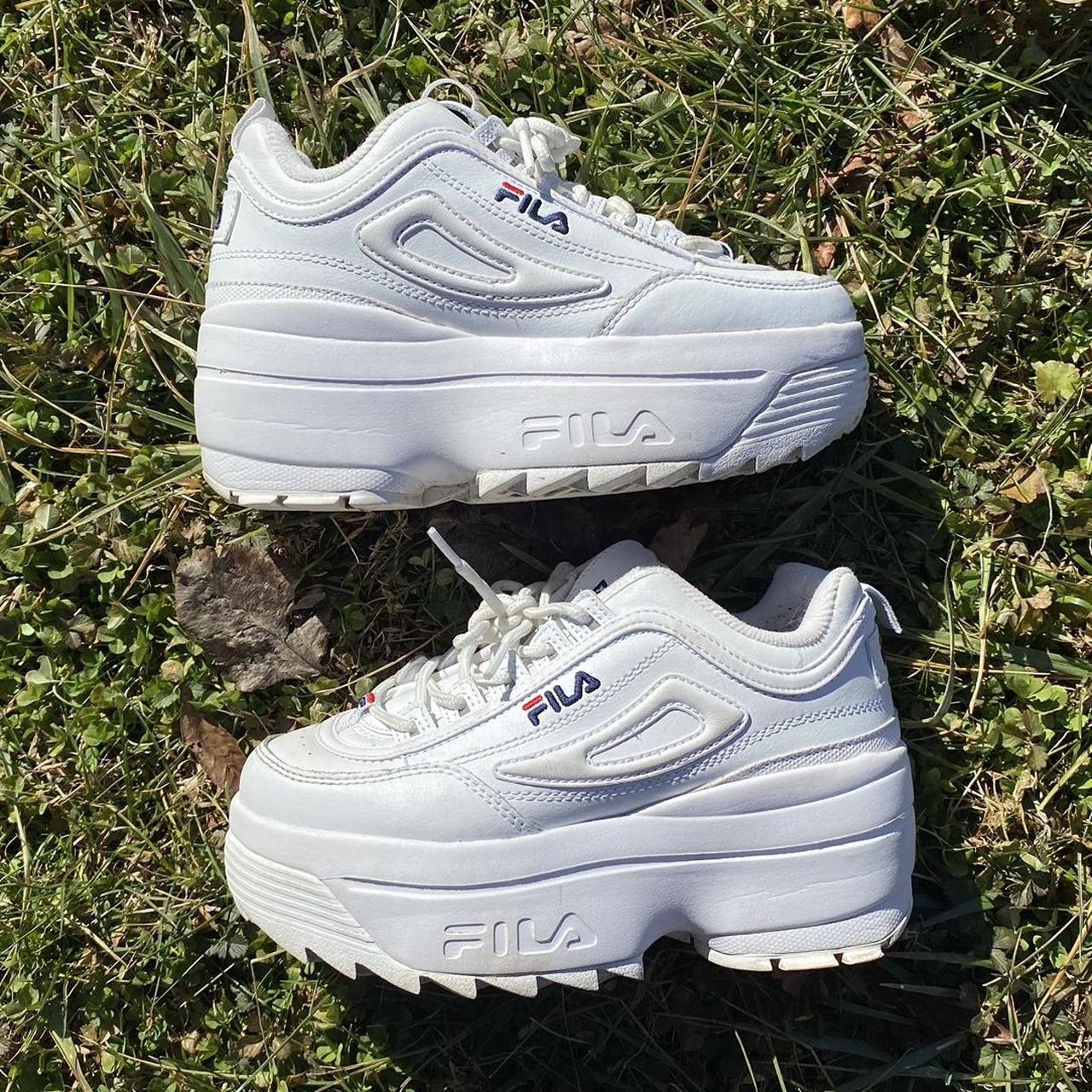 Spice girls style platform FILA sneakers! Worn a few... - Depop