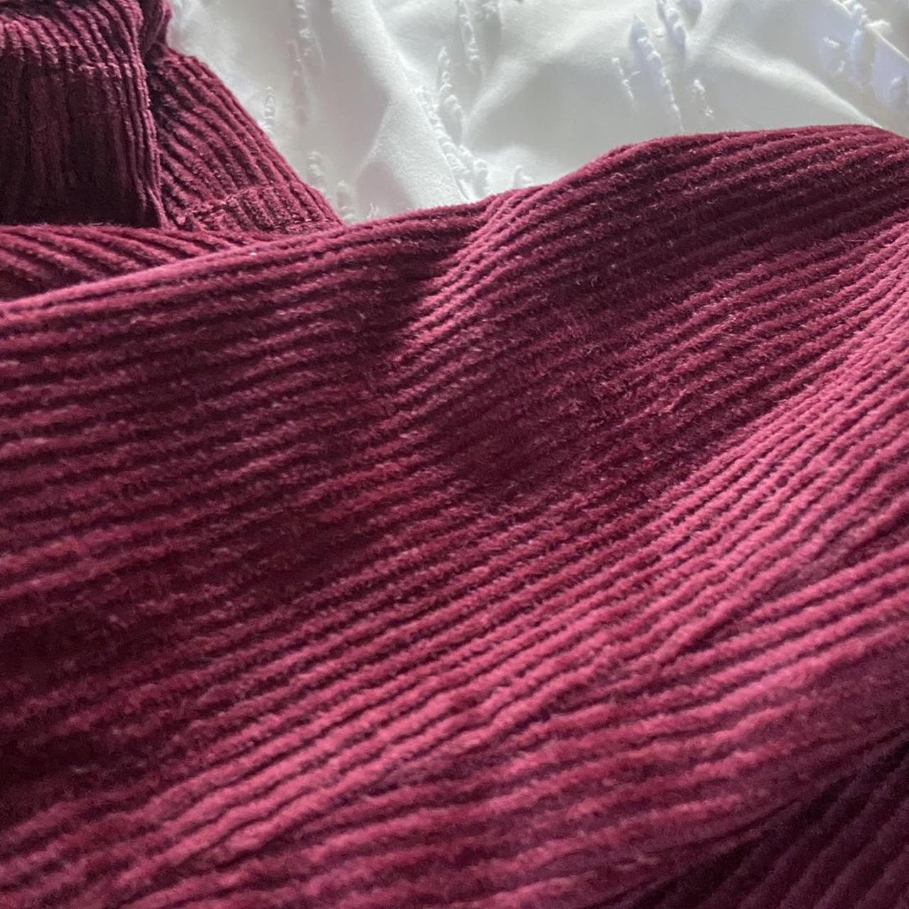 High Rise Burgundy Corduroy Pants Hollister Open... - Depop