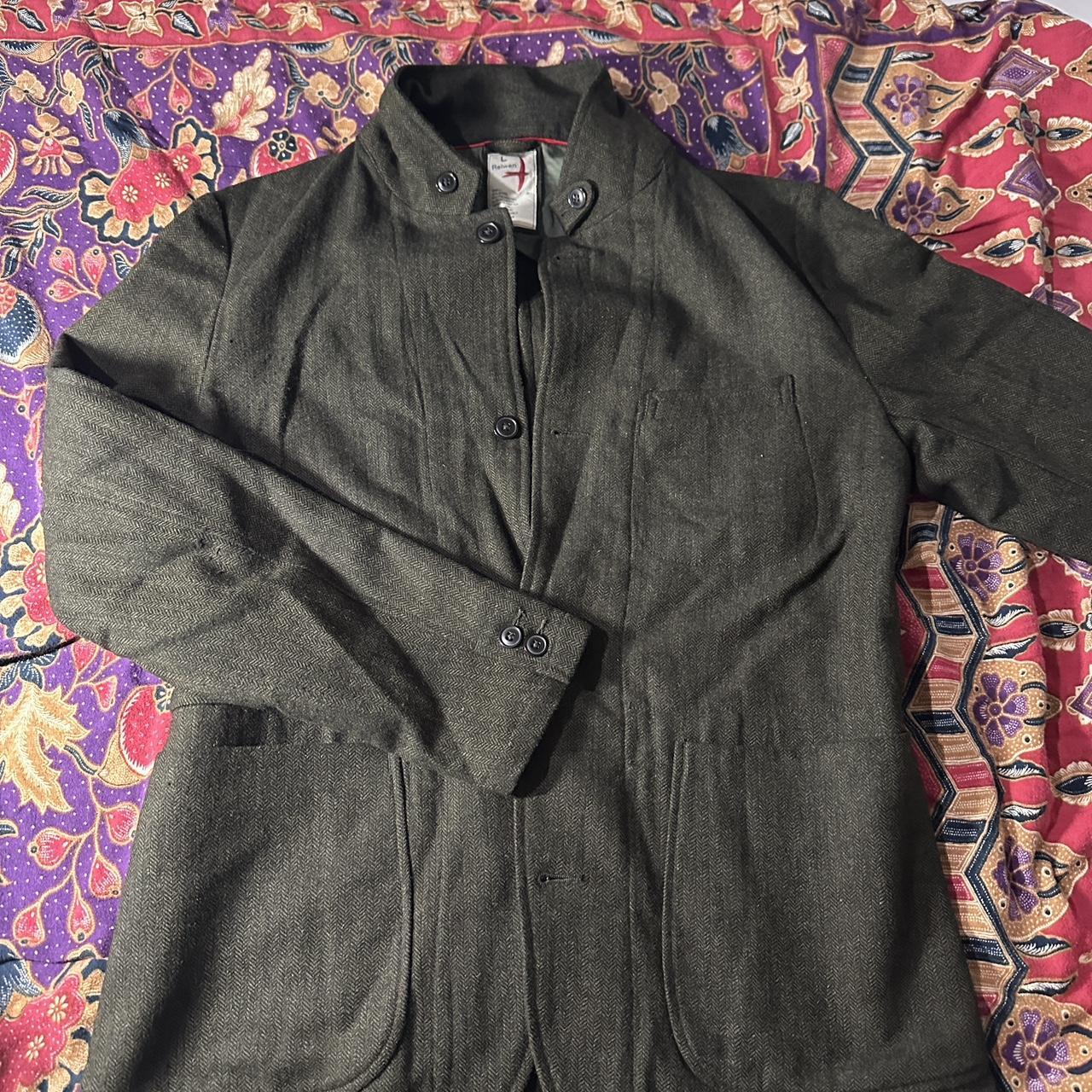 Relwen - Heritage Trap Blazer brown cream birdseye - Depop