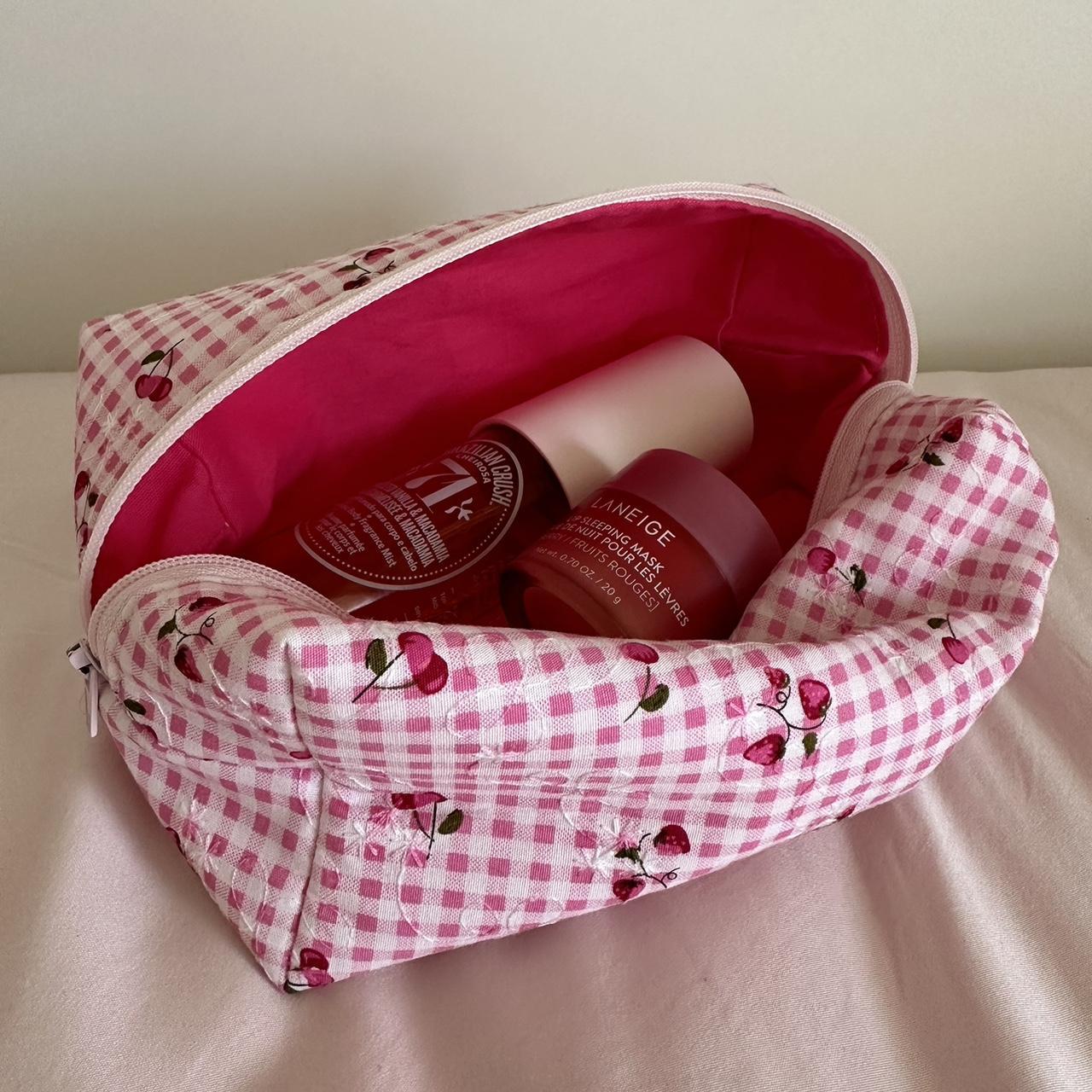 Handmade Pink Makeup Pouch 🌸 Made by me 🫶 20 x 10... - Depop