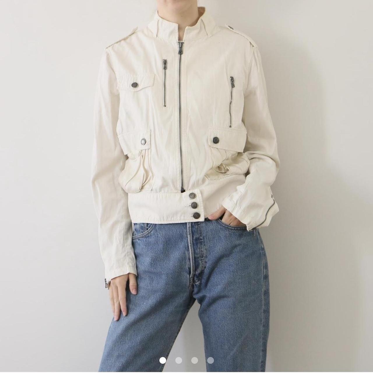 Calvin Klein Women's White and Cream Jacket | Depop