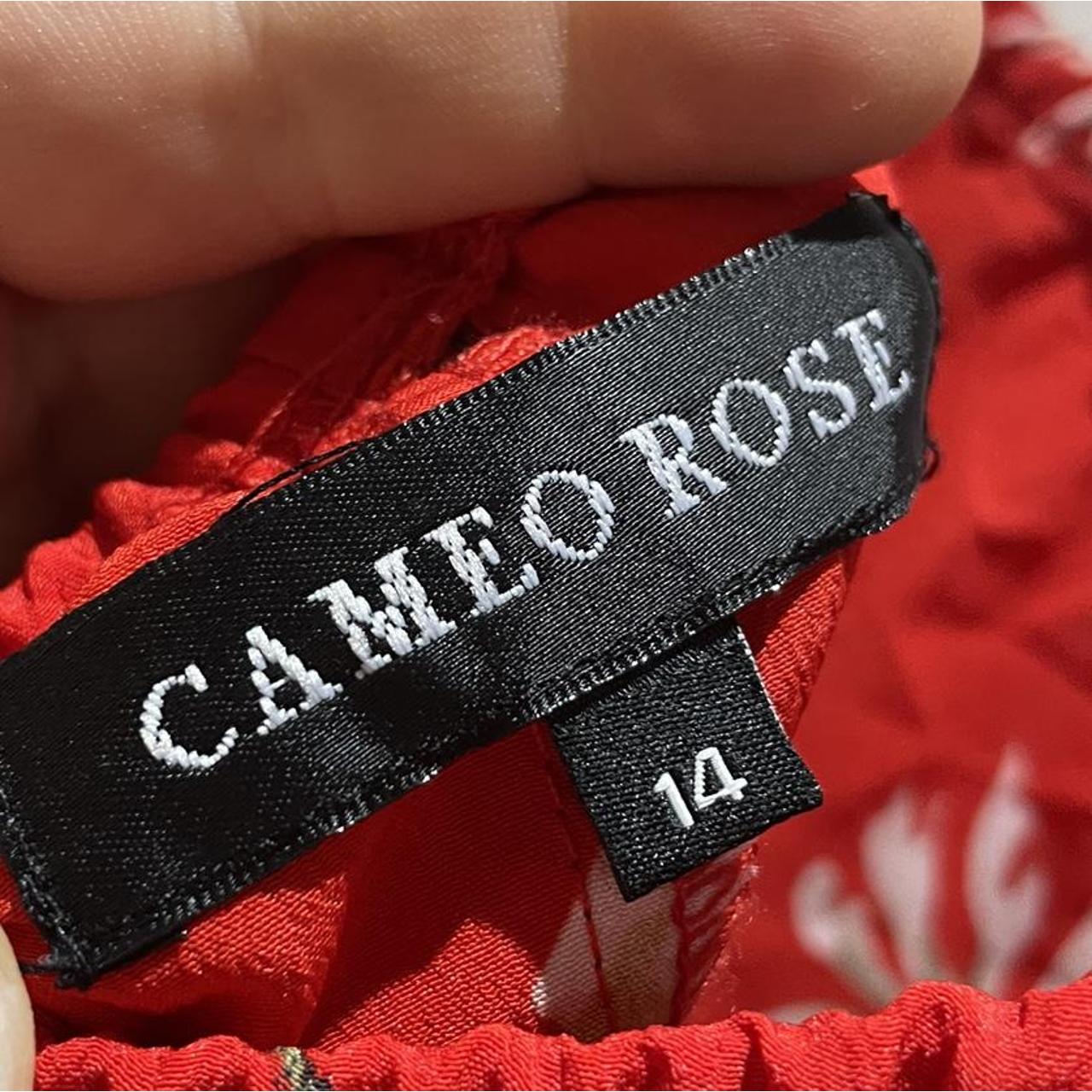 New Look Cameo Rose red floral frill off the... - Depop