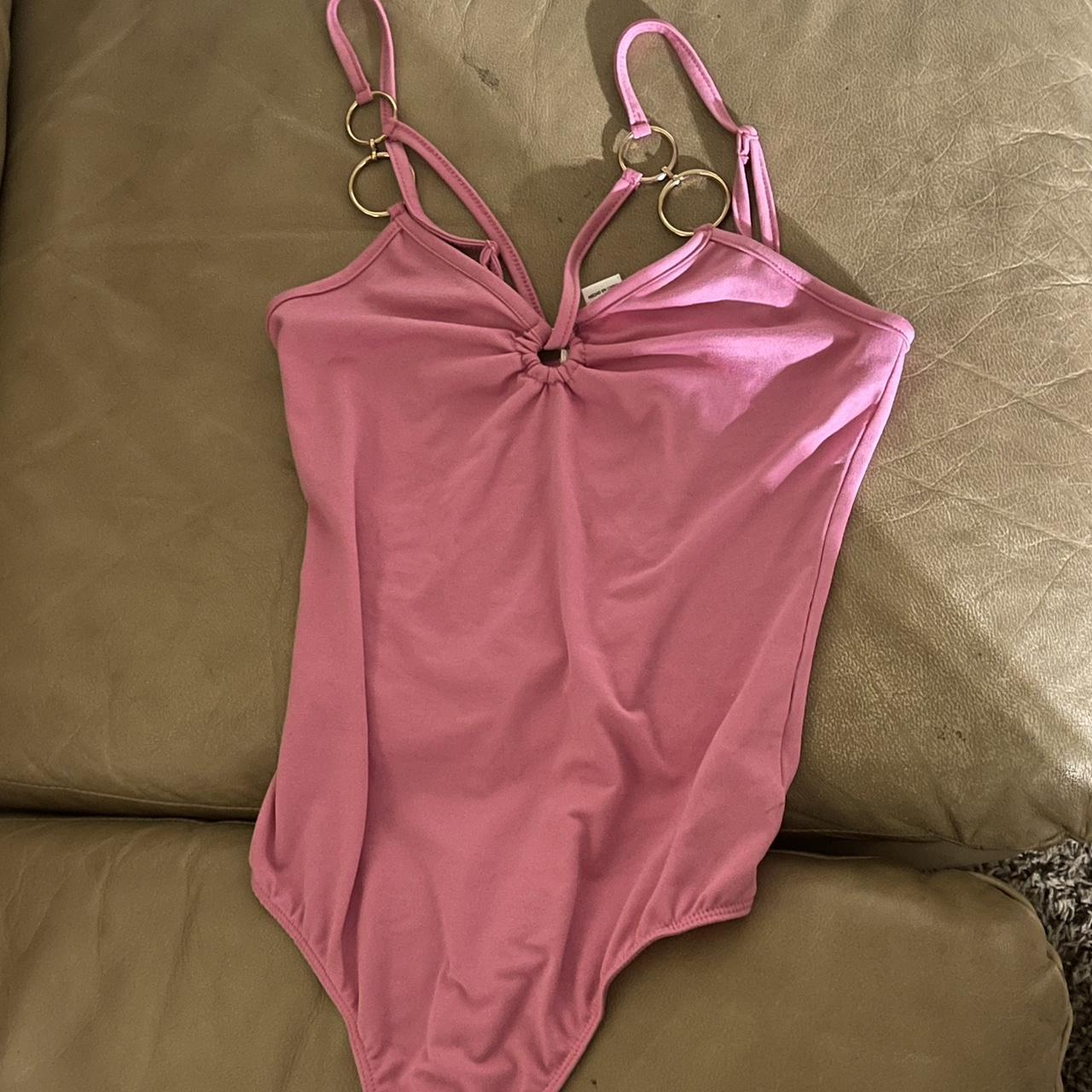 Womens Pink Bodysuit Depop