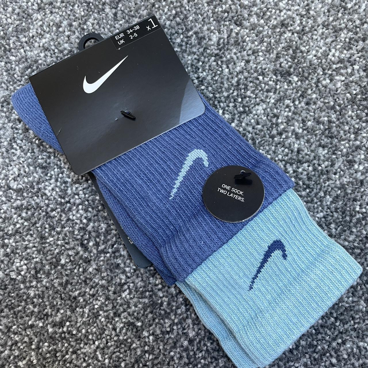 uk 2-5 blue nike socks - Depop