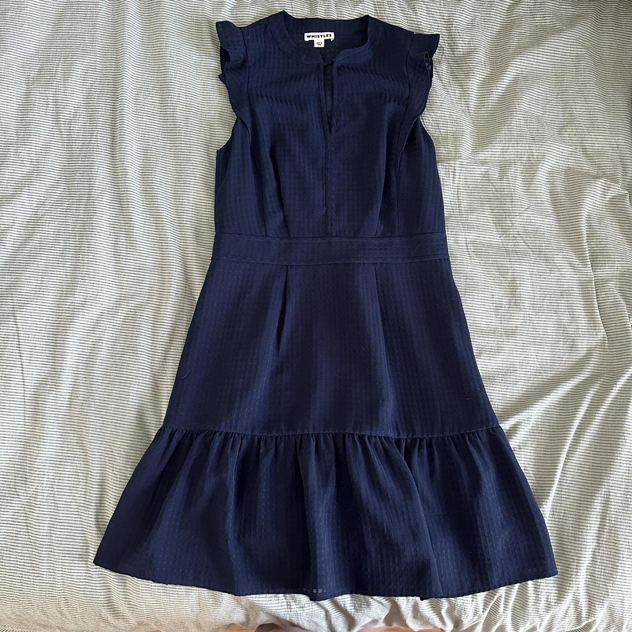 Navy blue preppy work appropriate dress - Depop