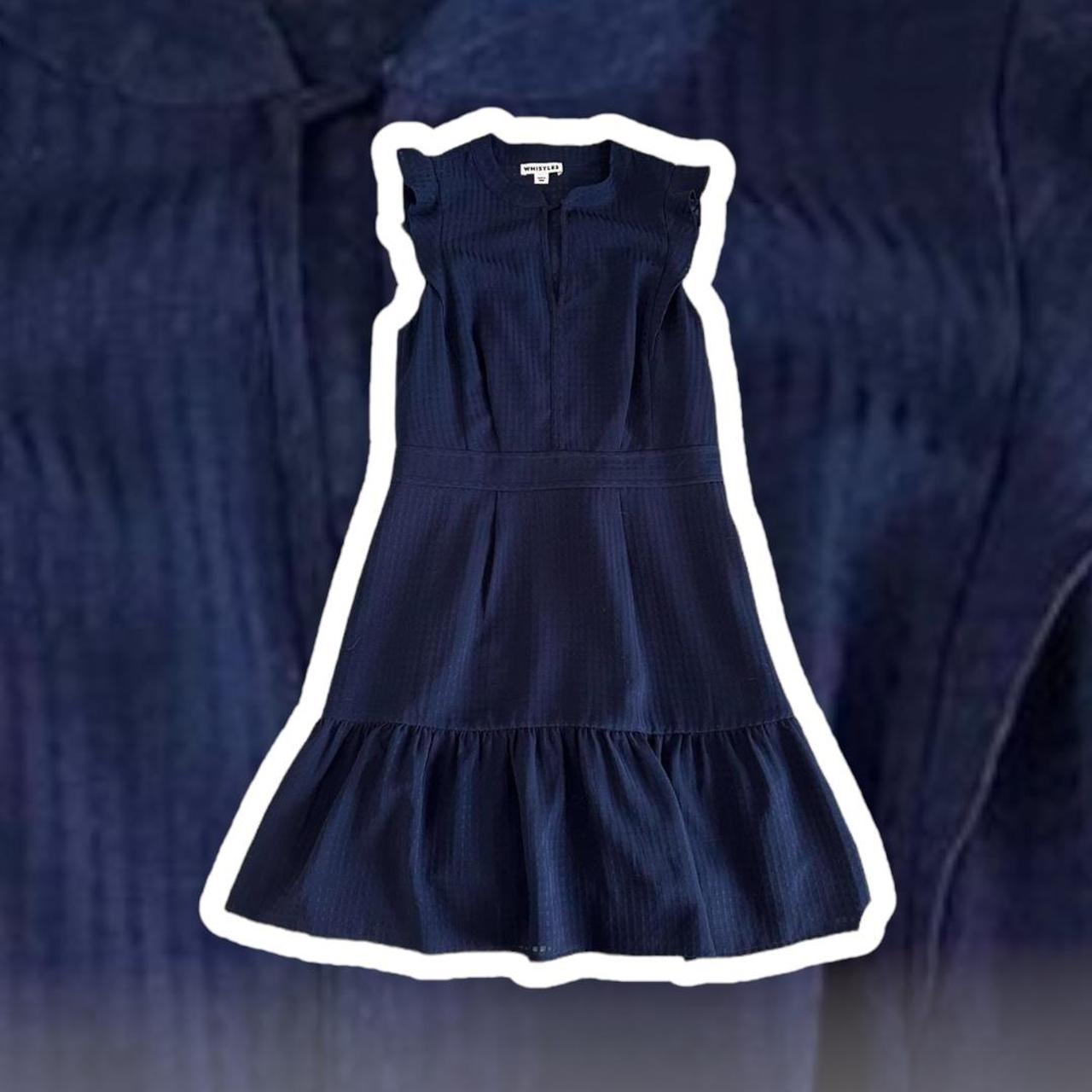 Navy blue preppy work appropriate dress - Depop