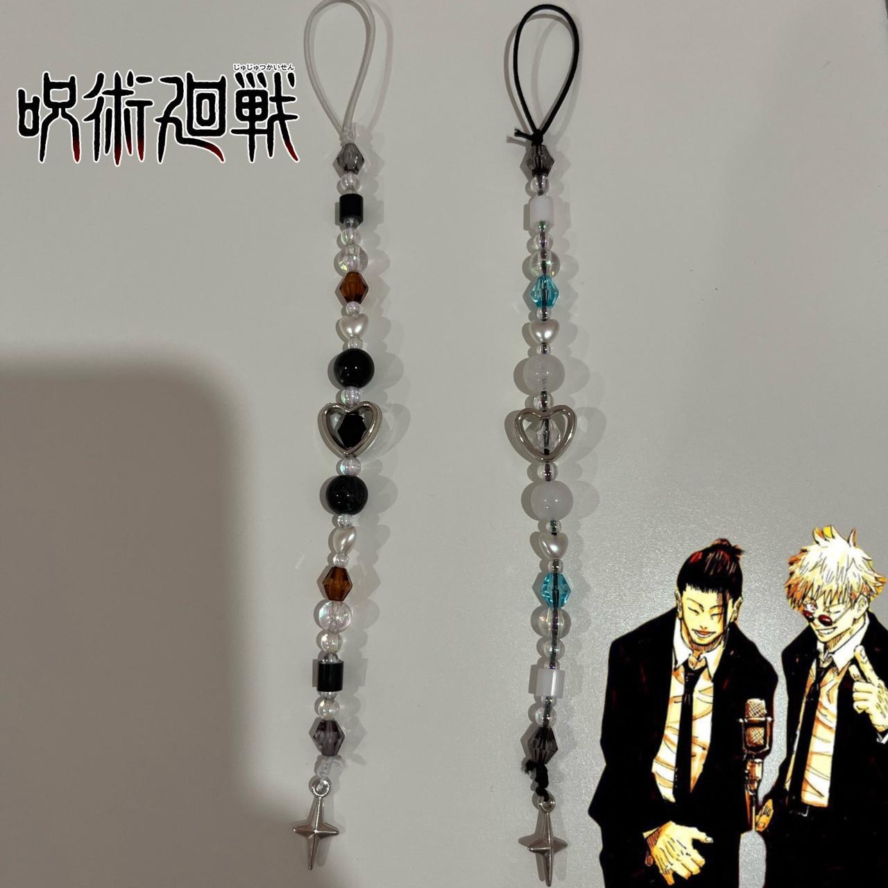 jujutsu kaisen gojo and geto phone charm set... - Depop