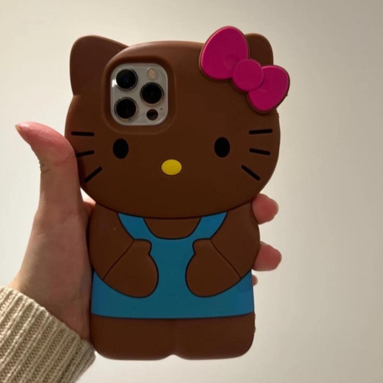 hello kitty iphone 12 silicon case - Depop