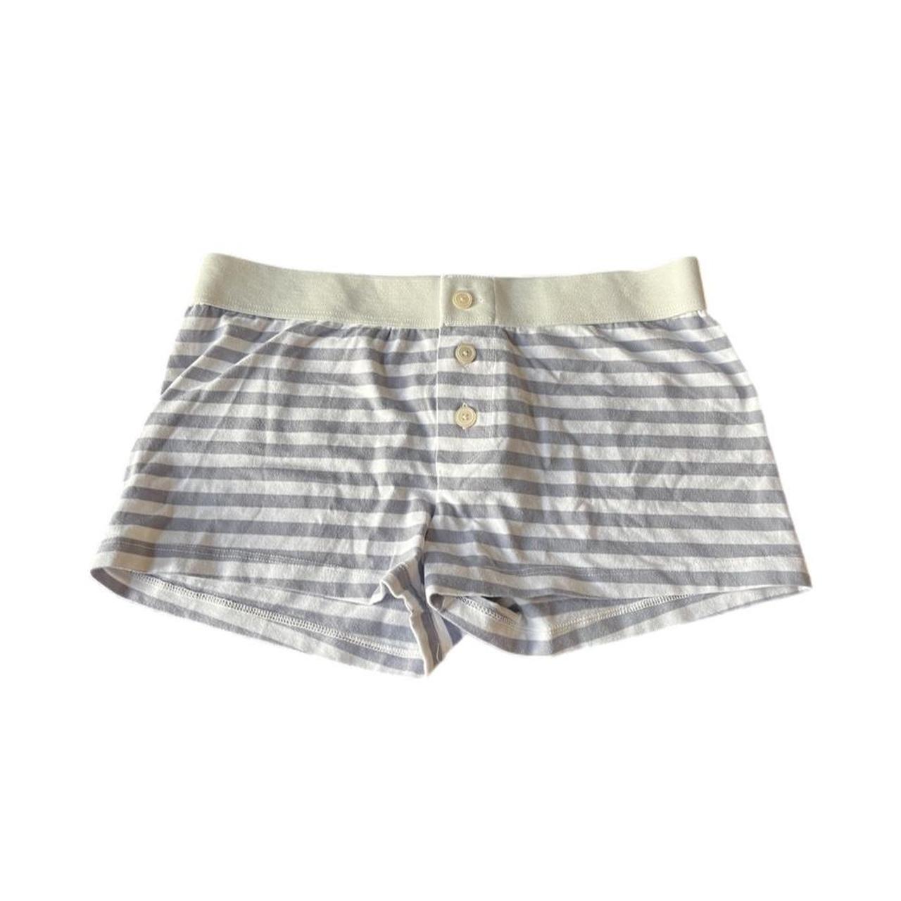 Adorable periwinkle stripped boxers 🤍 Bnwt price... | Depop