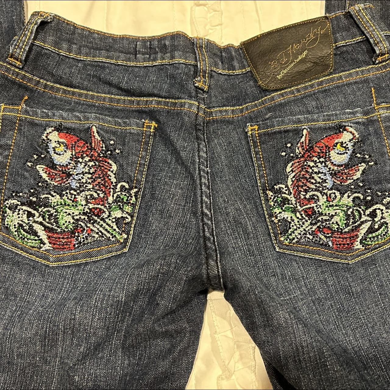 Ed Hardy Women's multi Jeans | Depop