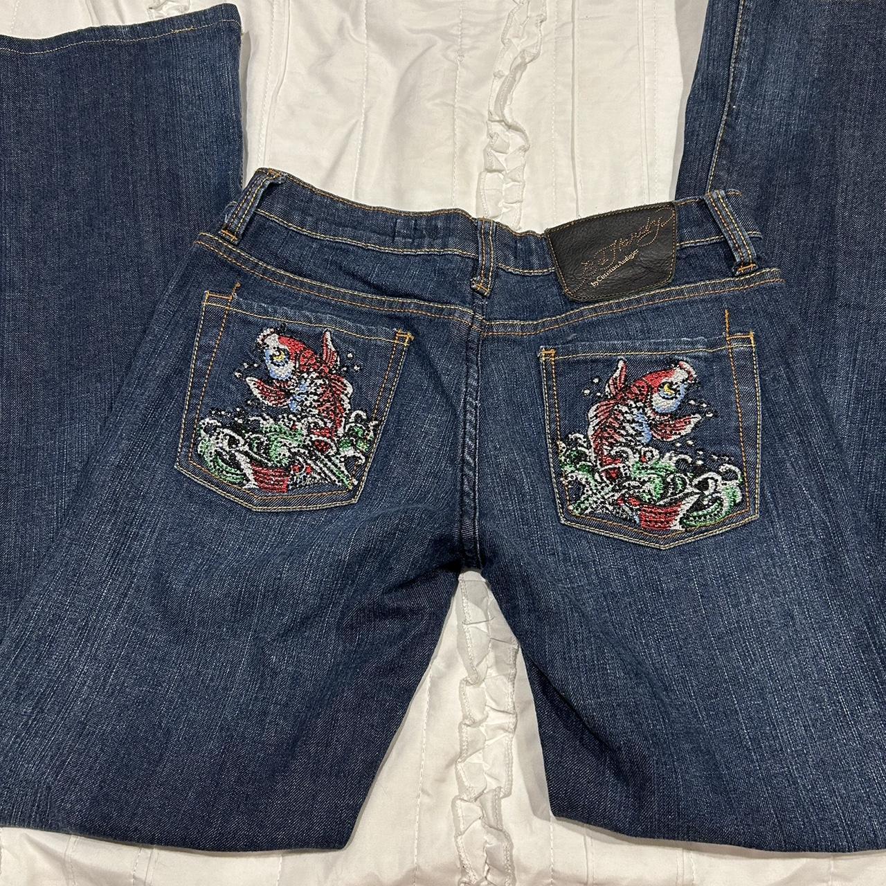Ed Hardy Women's multi Jeans | Depop
