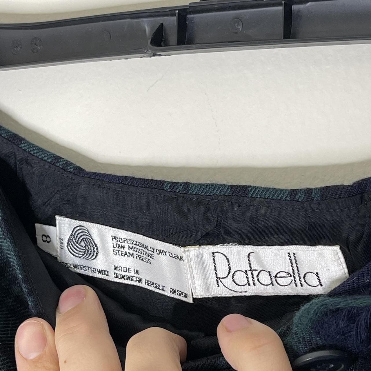 RAFAELLA Vintage Wool Plaid Wrap Button Mini Skirt... - Depop