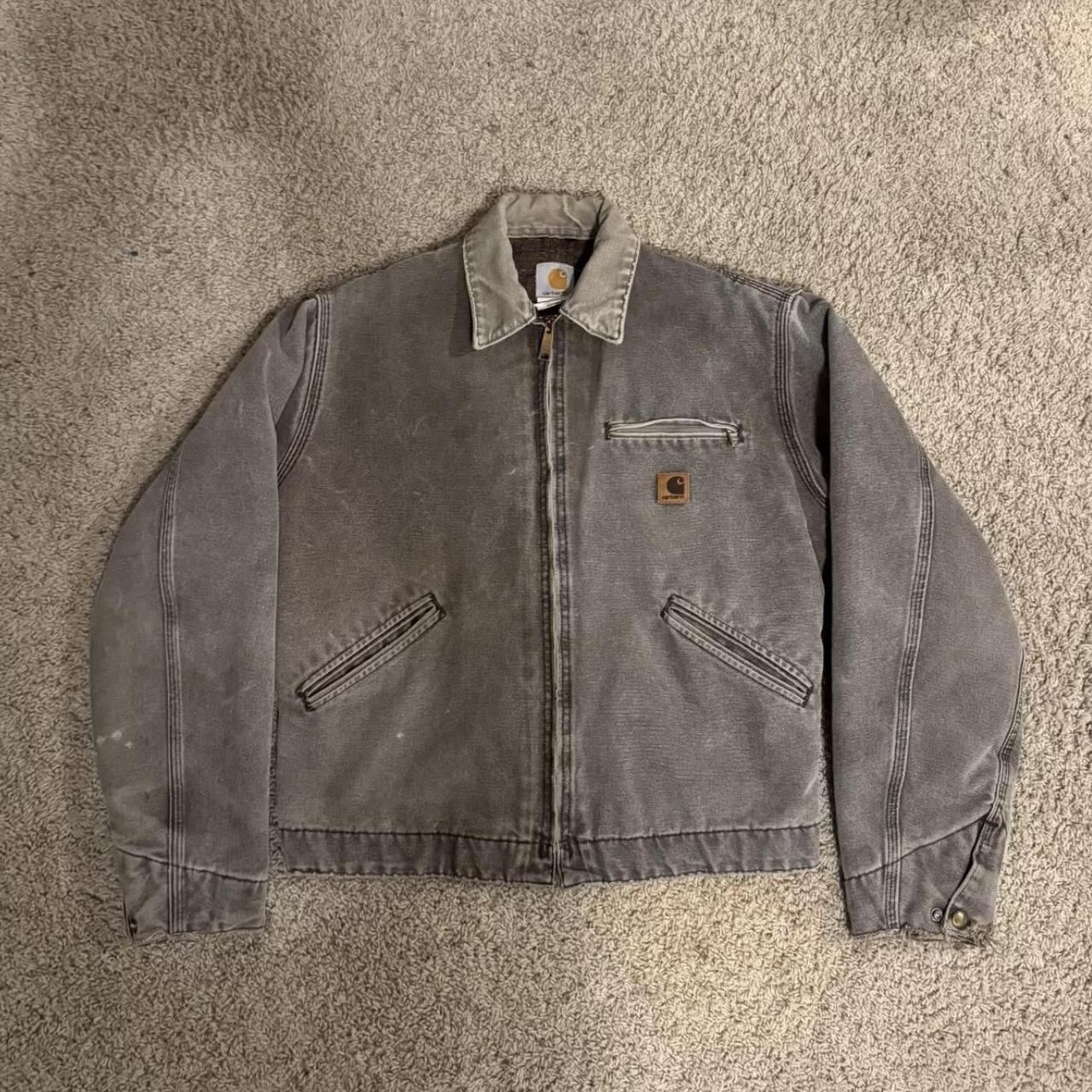 Grey Detroit Lined Work Jacket J97 GVL Size Med or... - Depop