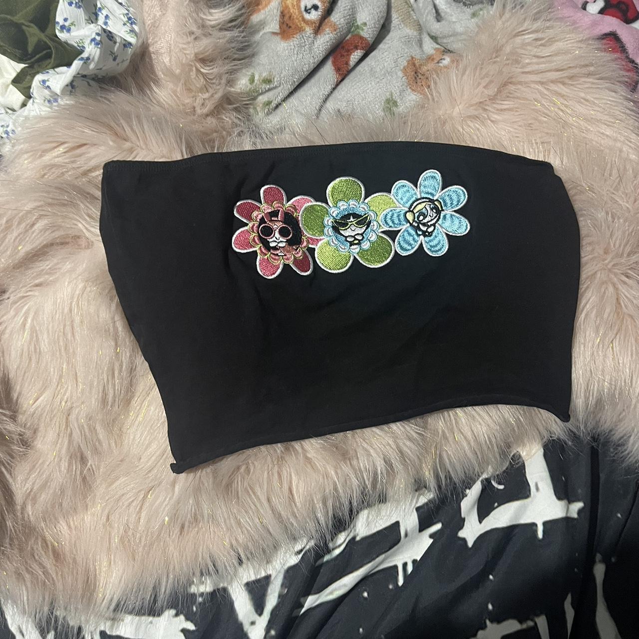 power puff girls tube top barely worn :( size s (6-10) - Depop