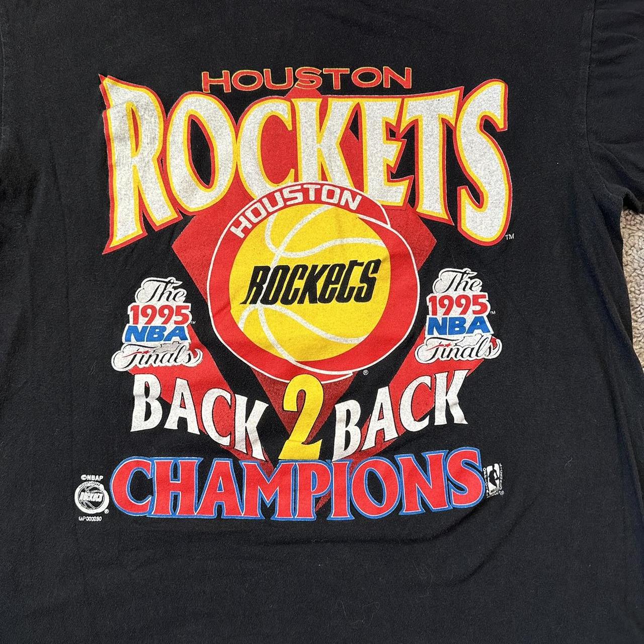Vintage Houston Rockets 1995 B2B champs T-shirt No... - Depop