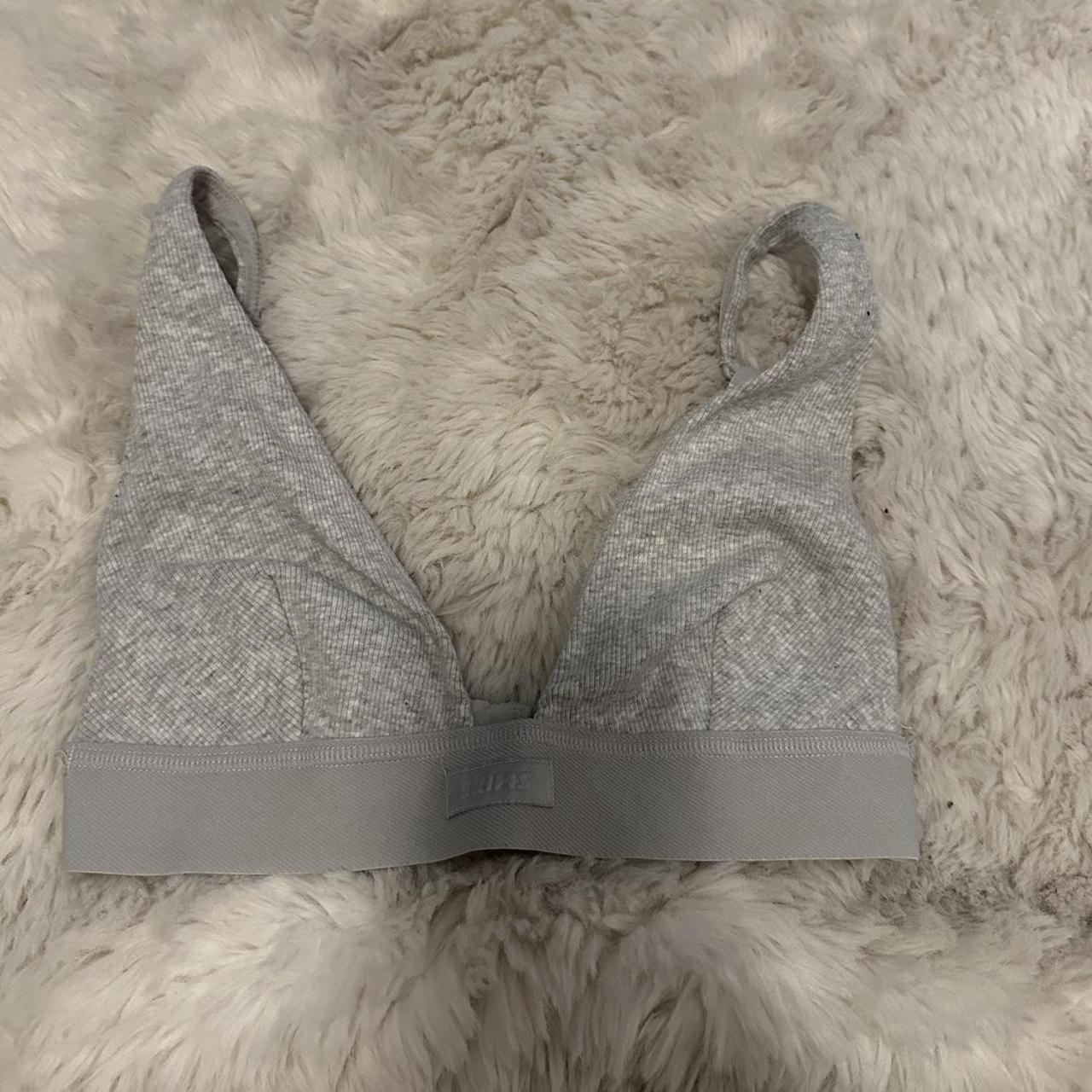 light grey skims bra size small - Depop