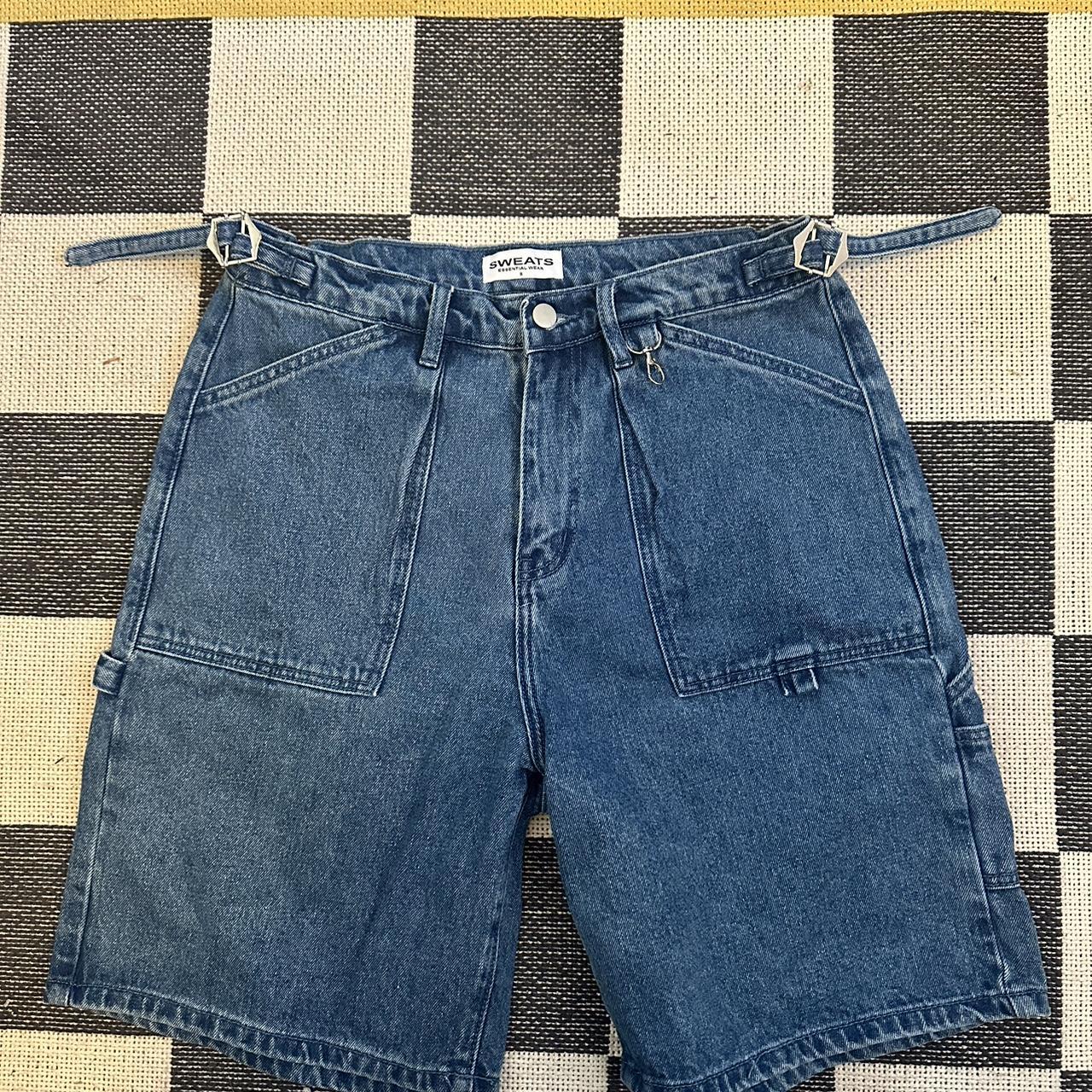 Denim utility jorts from SWEATS, never worn just... - Depop
