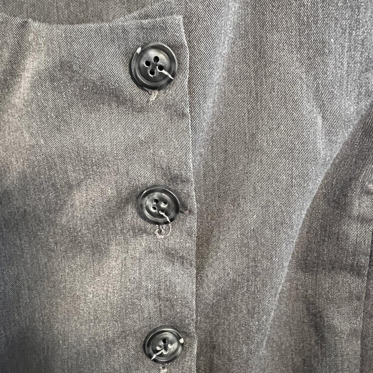 Short Grey Overalls - Two tone buttons - Deep... - Depop