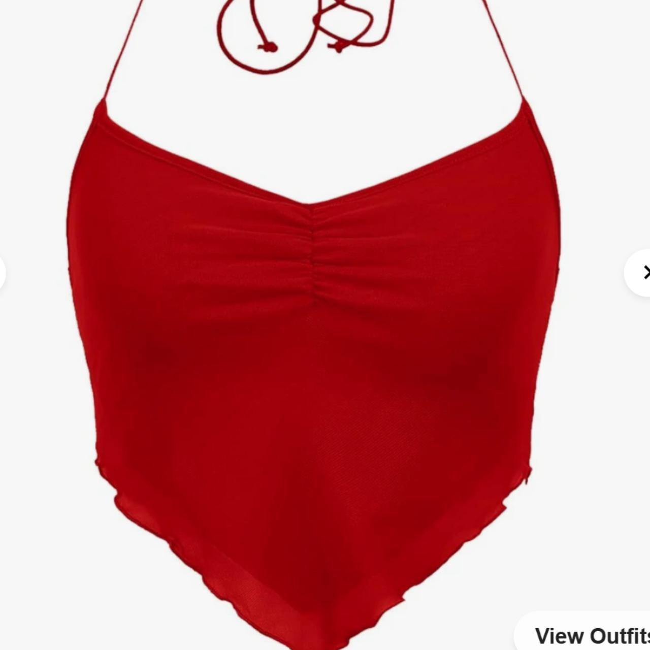 Red going out top from shein - Depop