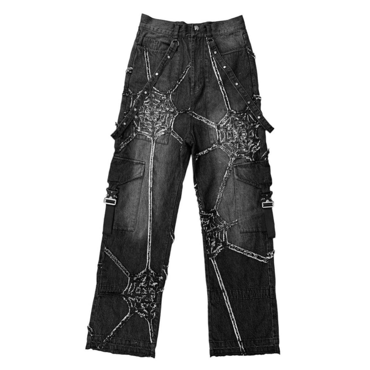 brotherlylove spider web x jeans raver denim... - Depop