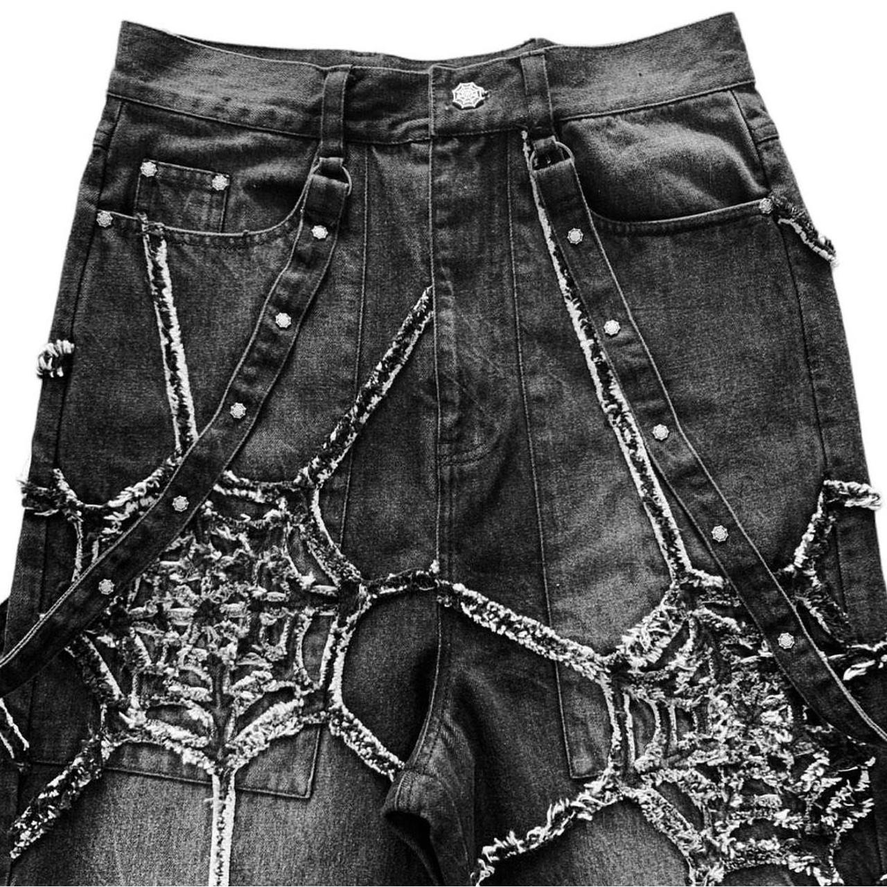 brotherlylove spider web x jeans raver denim... - Depop
