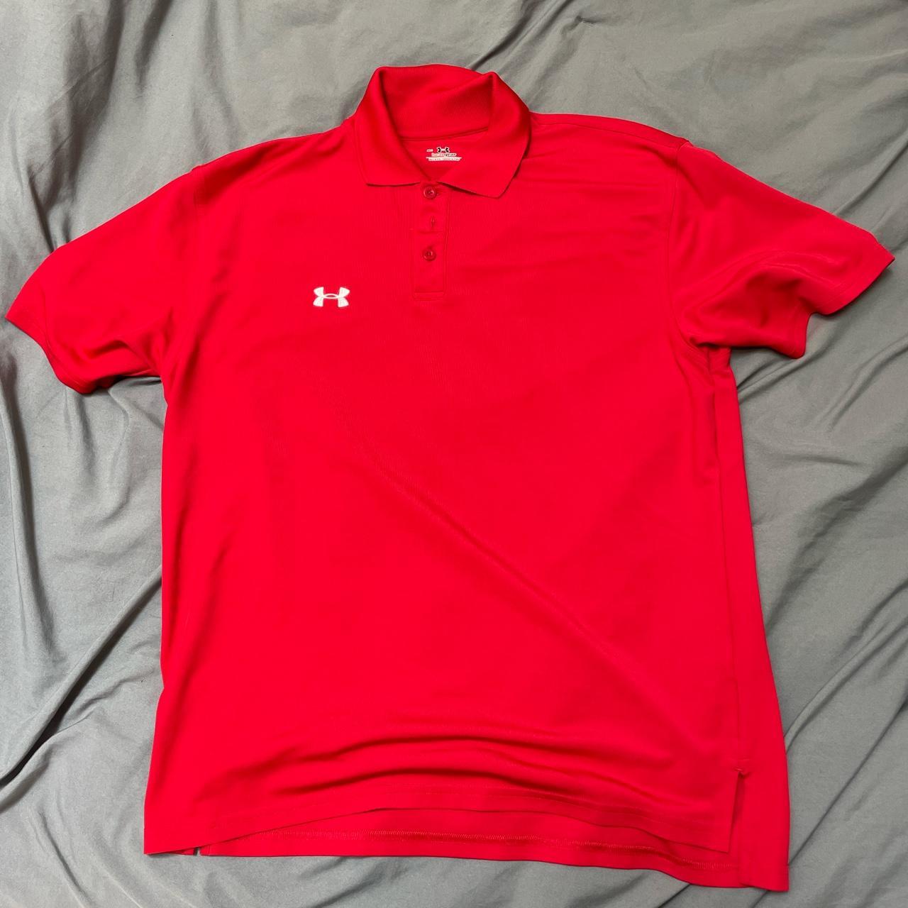 Under Armour Men's Red Polo-shirts | Depop
