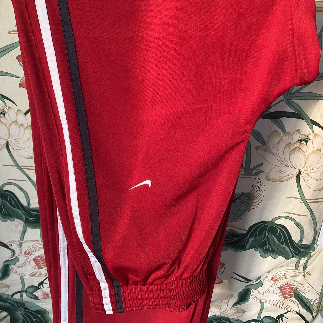 Red Nike trackies Rare colourway Straight leg... - Depop